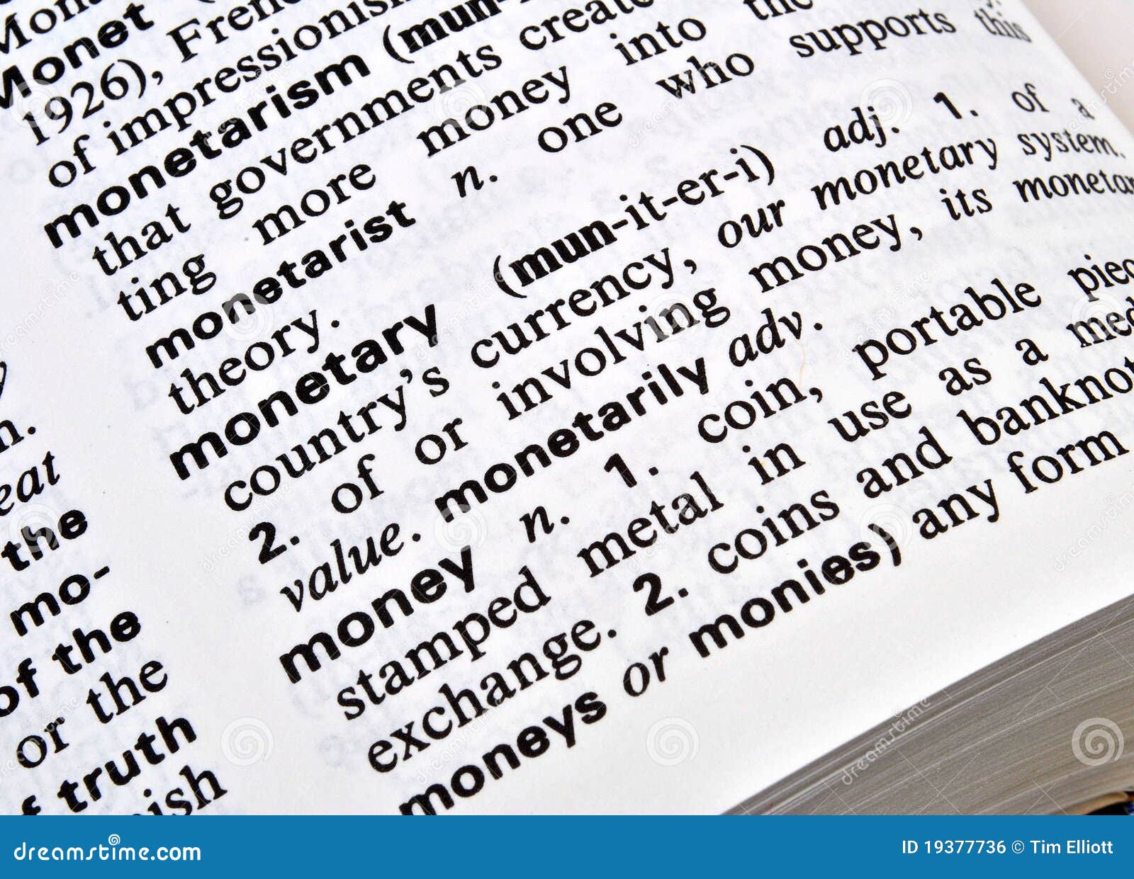Definitie van Geld stock foto. Image of achtergrond, definitie - 19377736