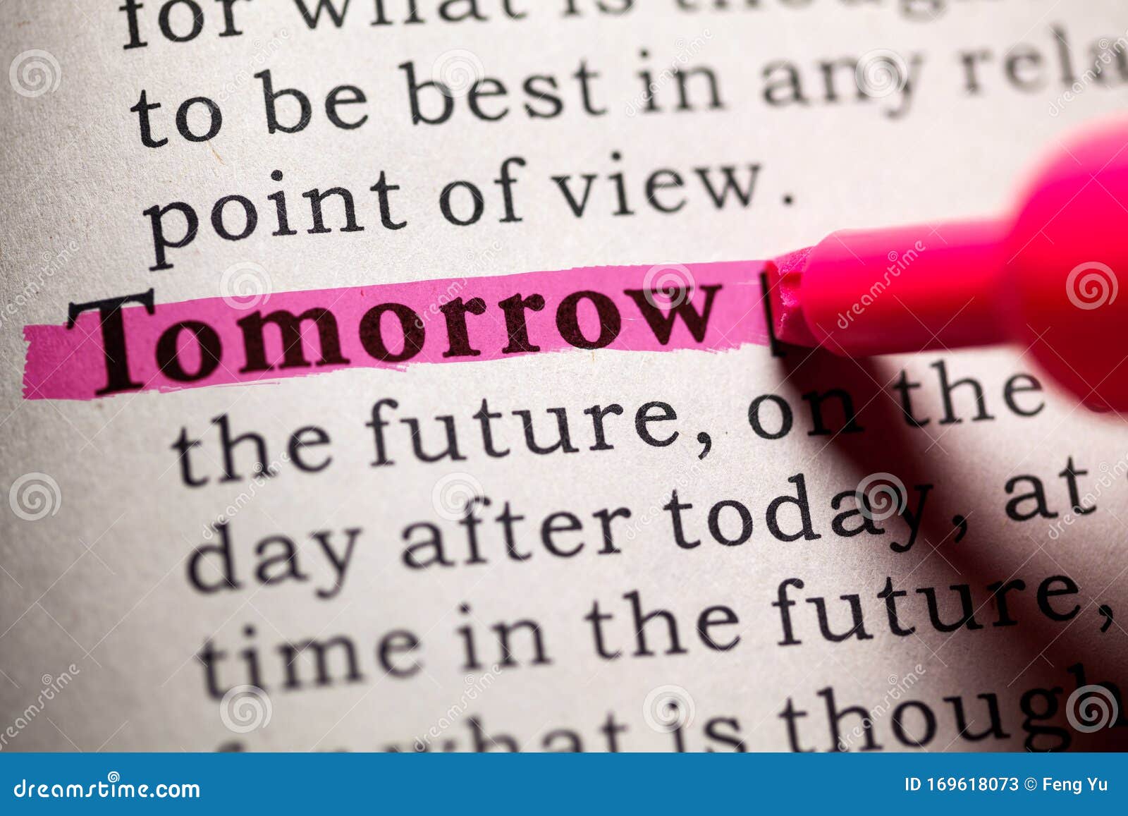 Definitie Van Het Woord Morgen Stock Afbeelding - Image of woord ...