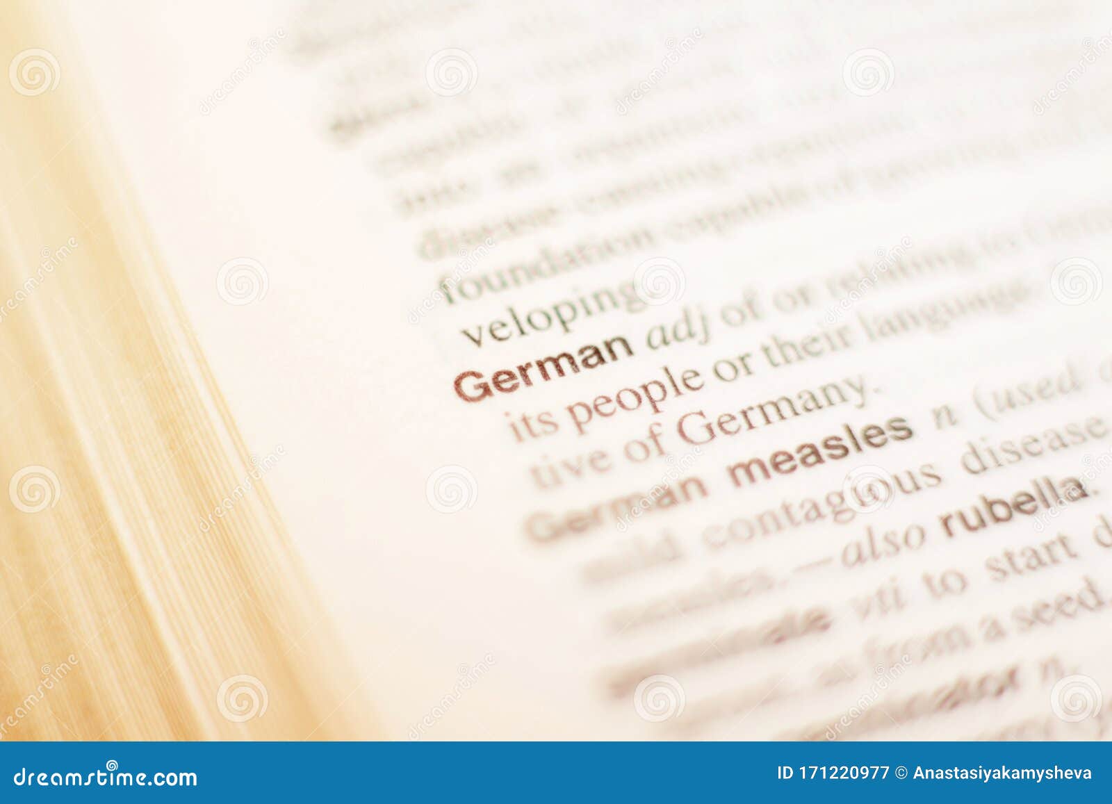 The Definition of the Word Germany in a Dictionary Stock Image - Image ...