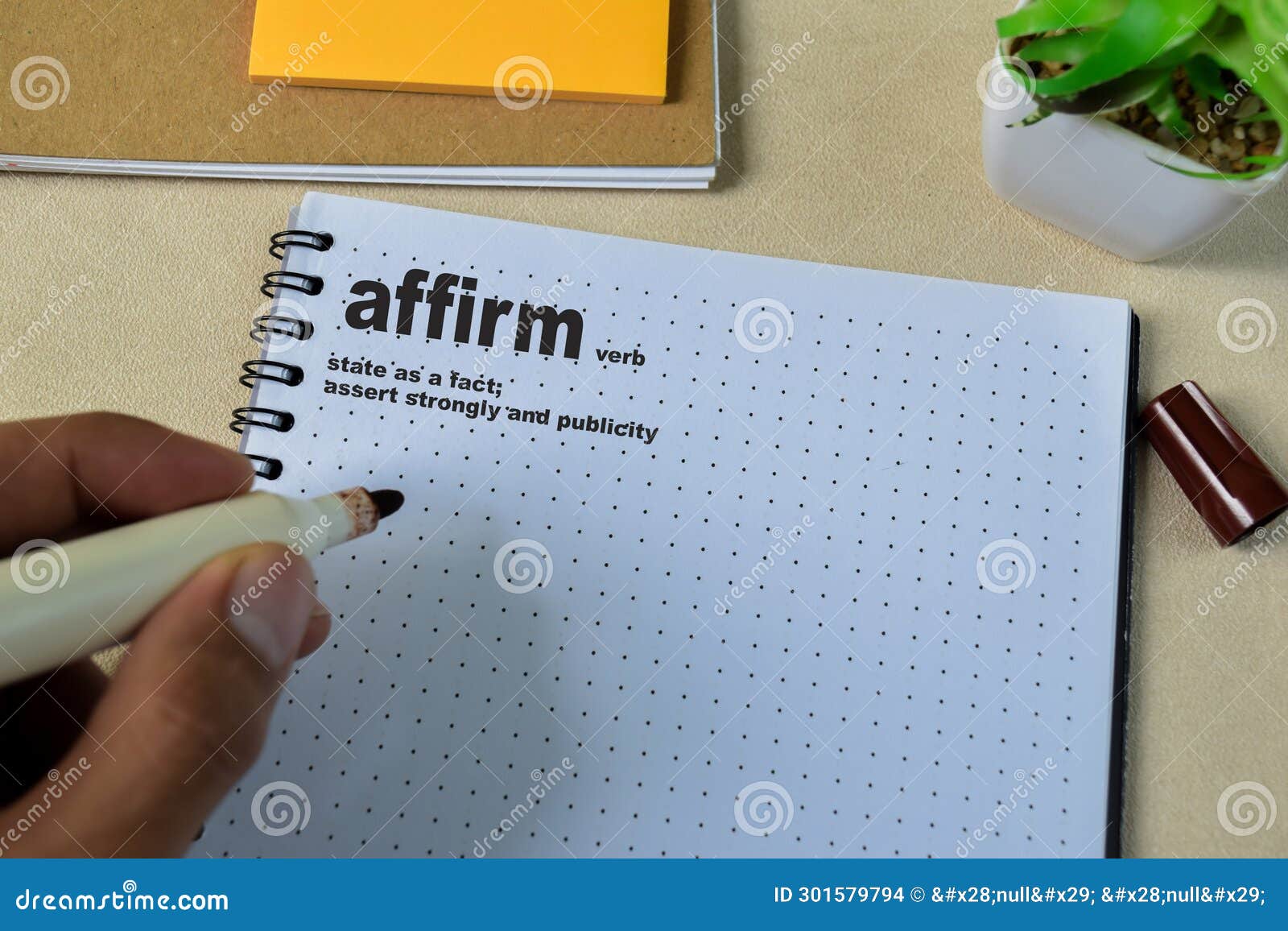 Definition of Affirm Word with a Meaning on a Book. Dictionary Concept ...
