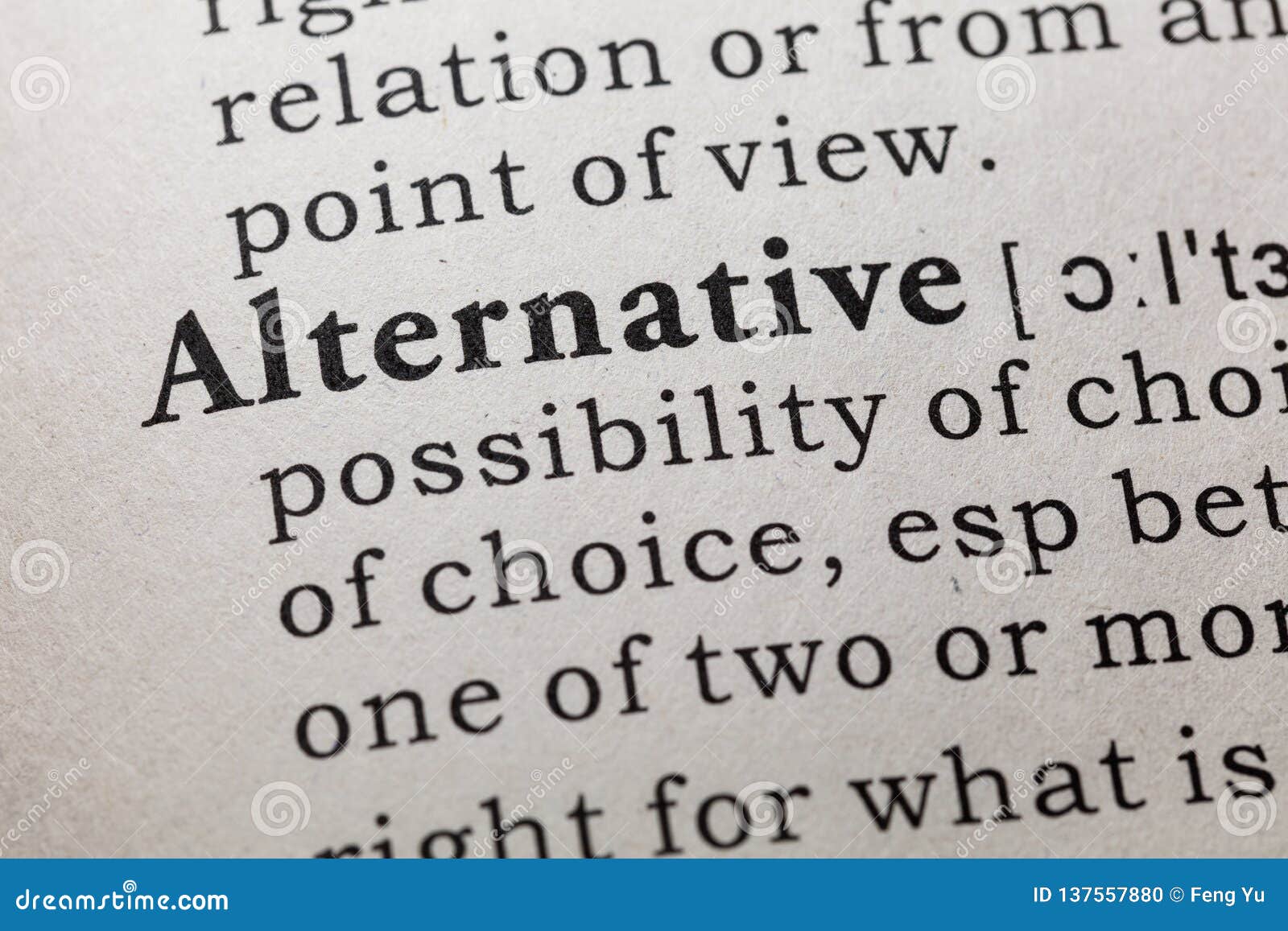 Definition of alternative stock photo. Image of definition - 137557880