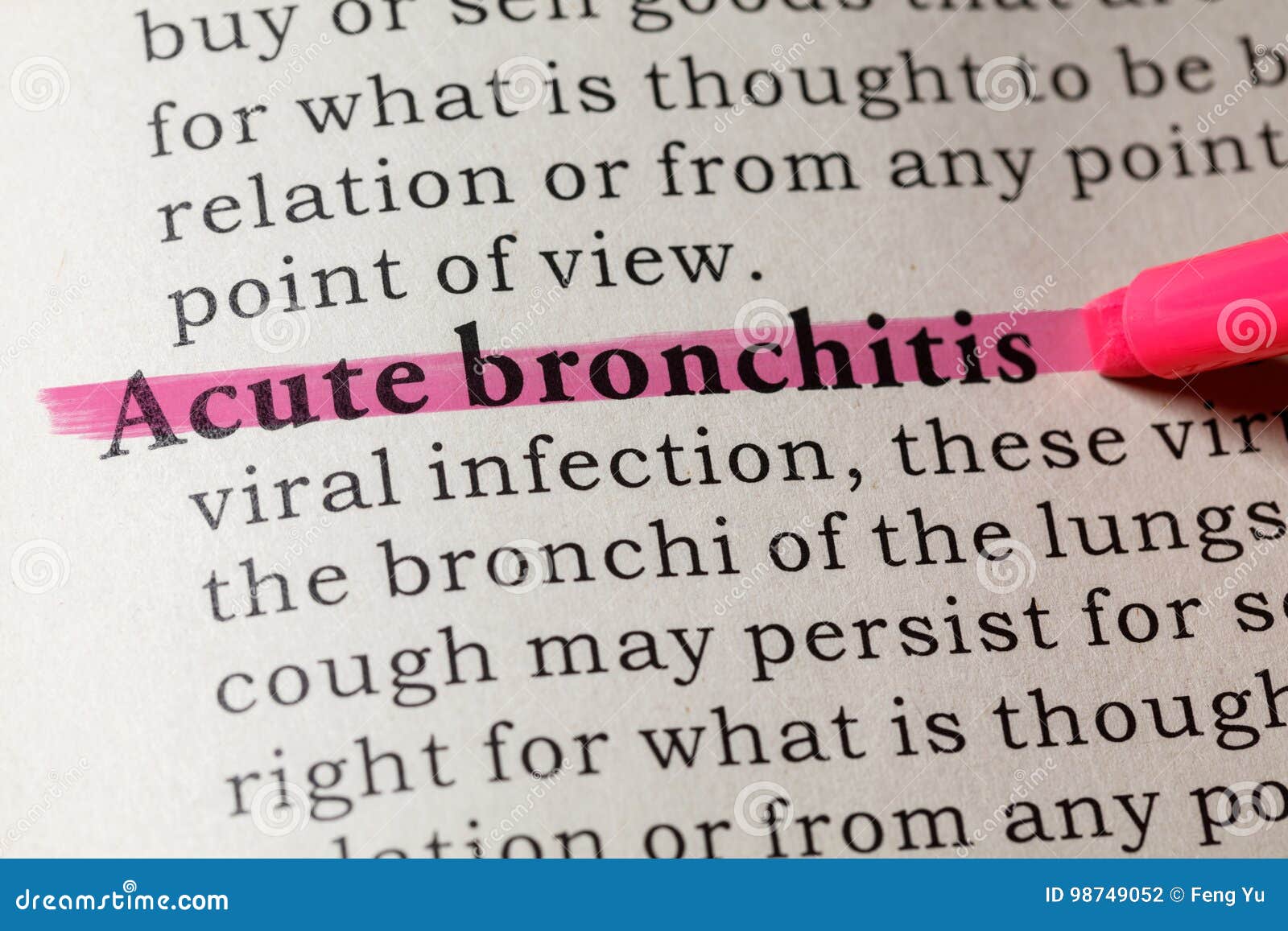 Definition av akut bronkit arkivfoto. Bild av text, viktig - 98749052