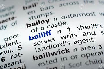 Definition of Bailiff stock photo. Image of fall, home - 6427636
