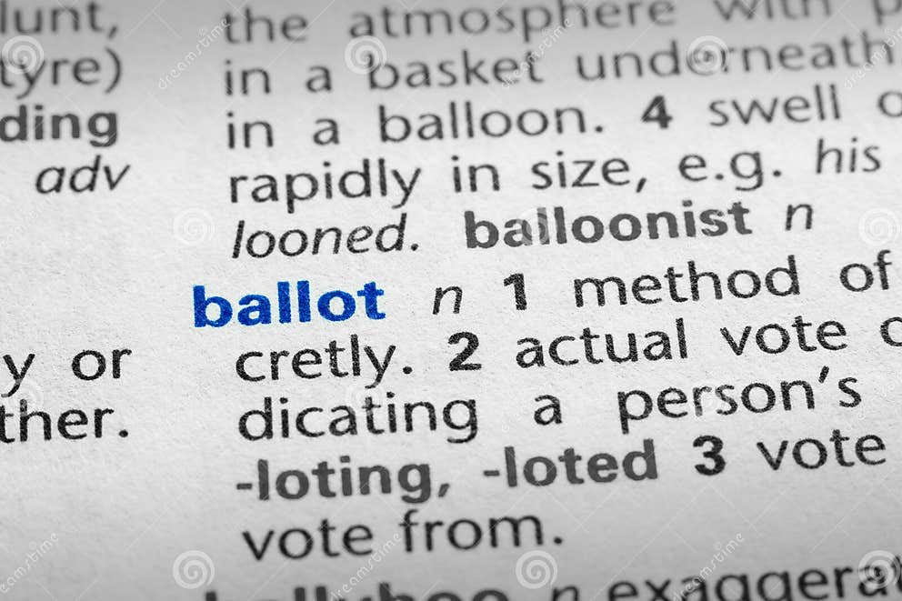 Definition of Ballot stock photo. Image of representation - 9567906