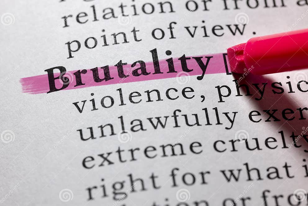 Definition of brutality stock photo. Image of macro - 215189982