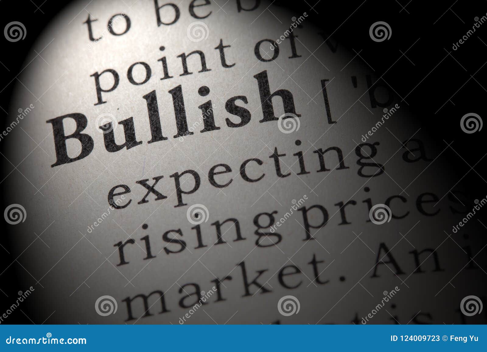 Definition of bullish stock image. Image of concept - 124009723
