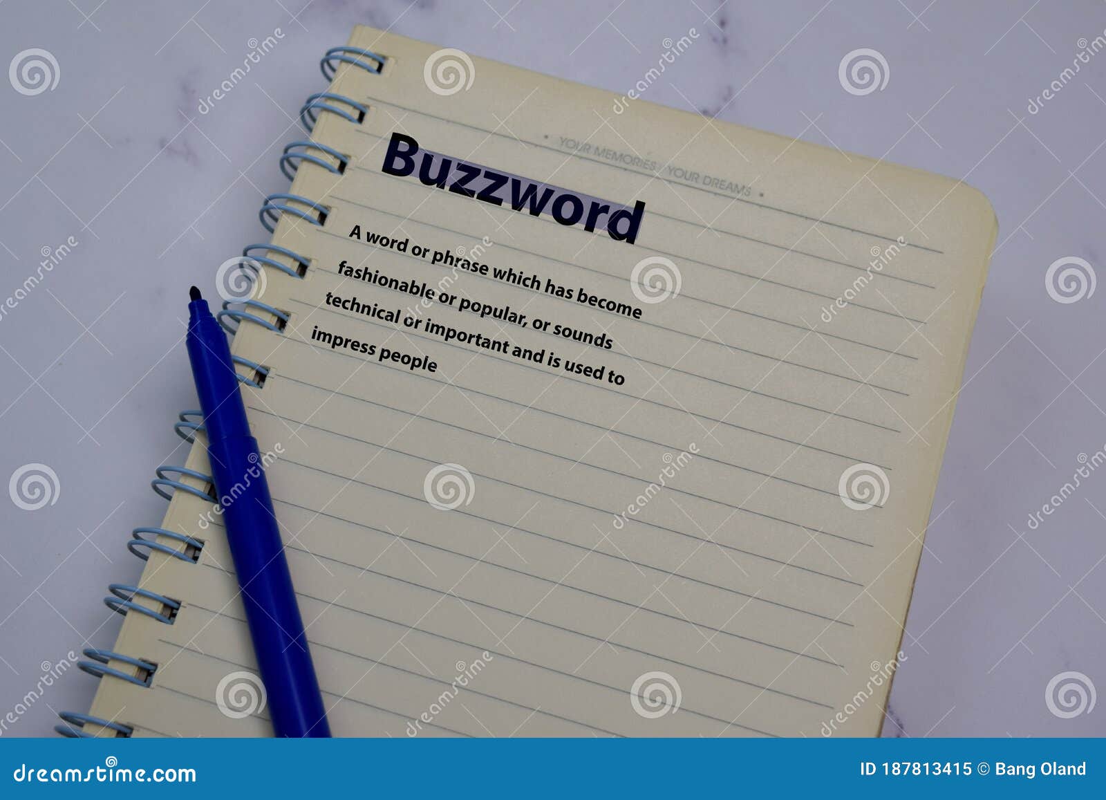 Definition Of Buzzword Word With A Meaning On A Book. Dictionary ...