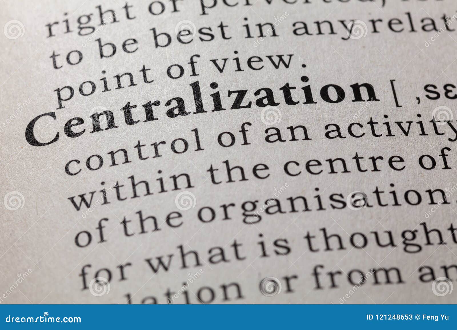 Definition of Centralization Stock Image - Image of word, dictionary ...