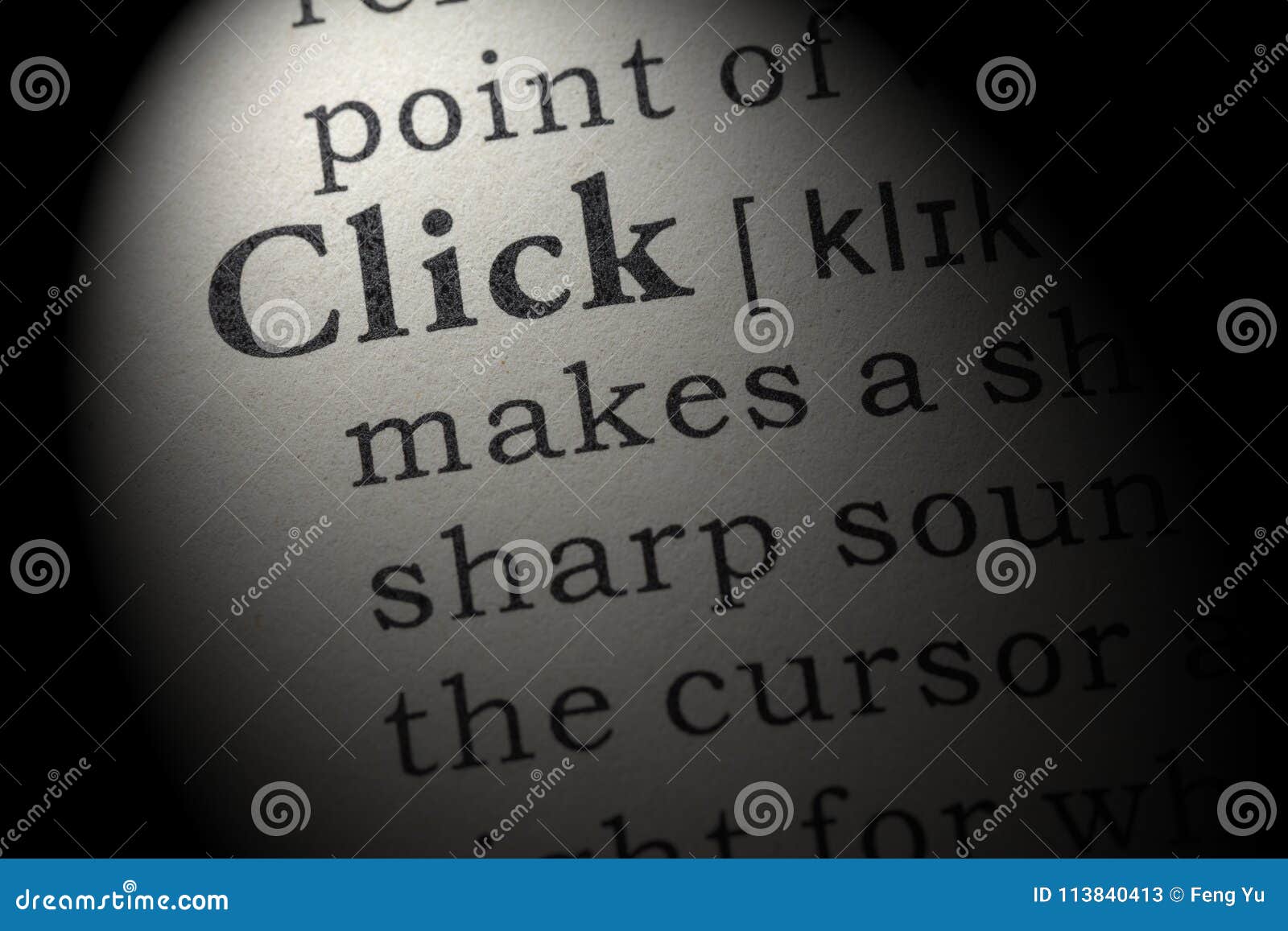 Definition of click stock image. Image of concept, mouse - 113840413