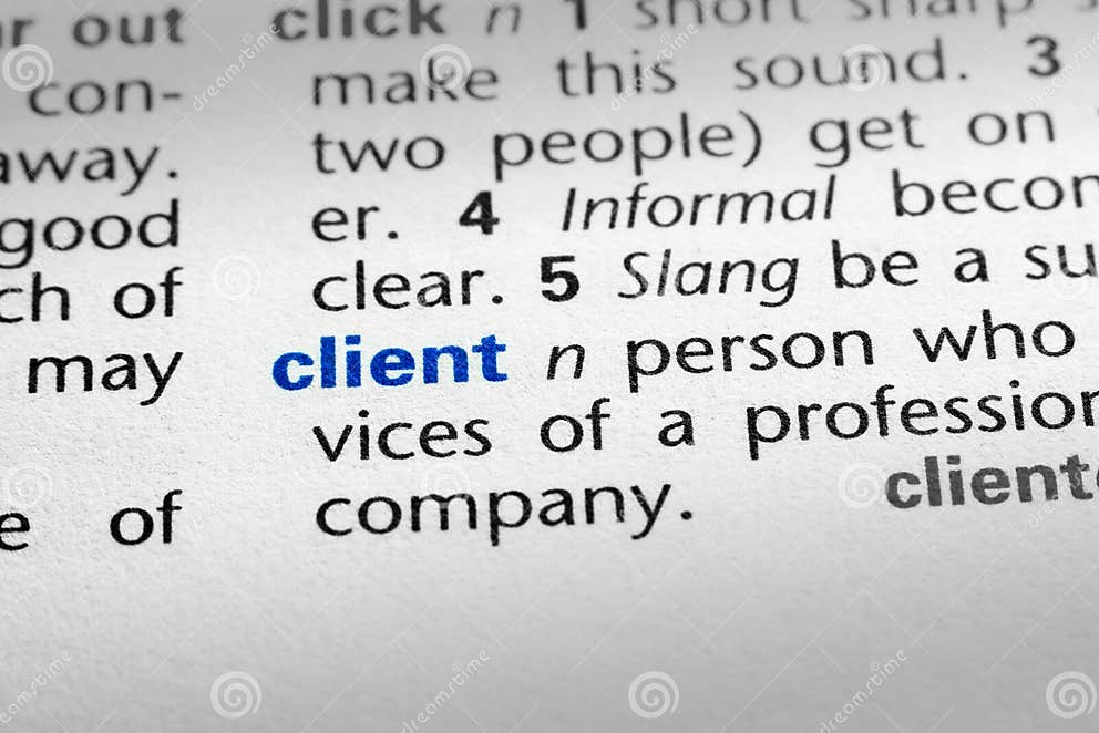 Definition of Client stock photo. Image of black, service - 9560140