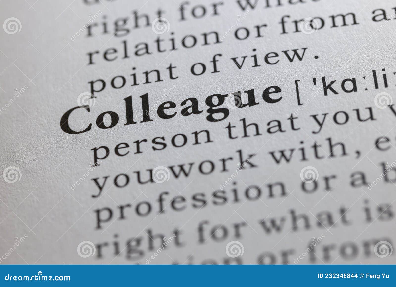 Definition of colleague stock photo. Image of concept - 232348844