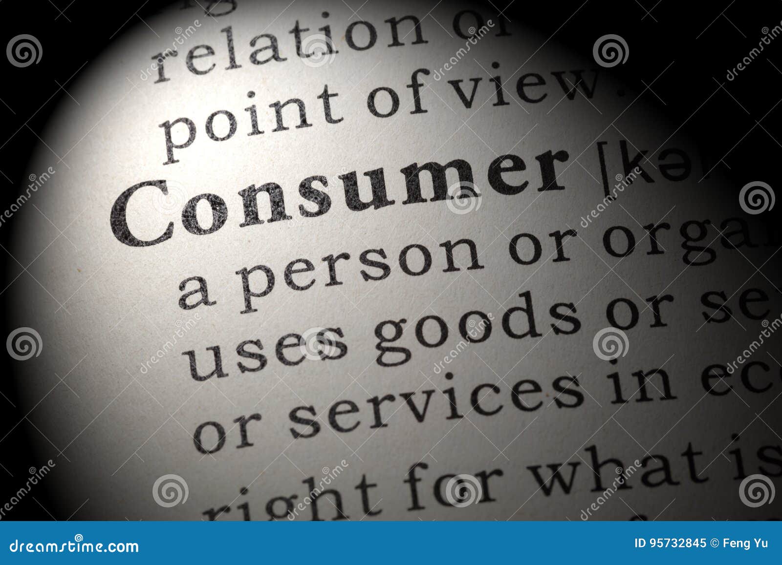 Definition of consumer stock image. Image of printing - 95732845