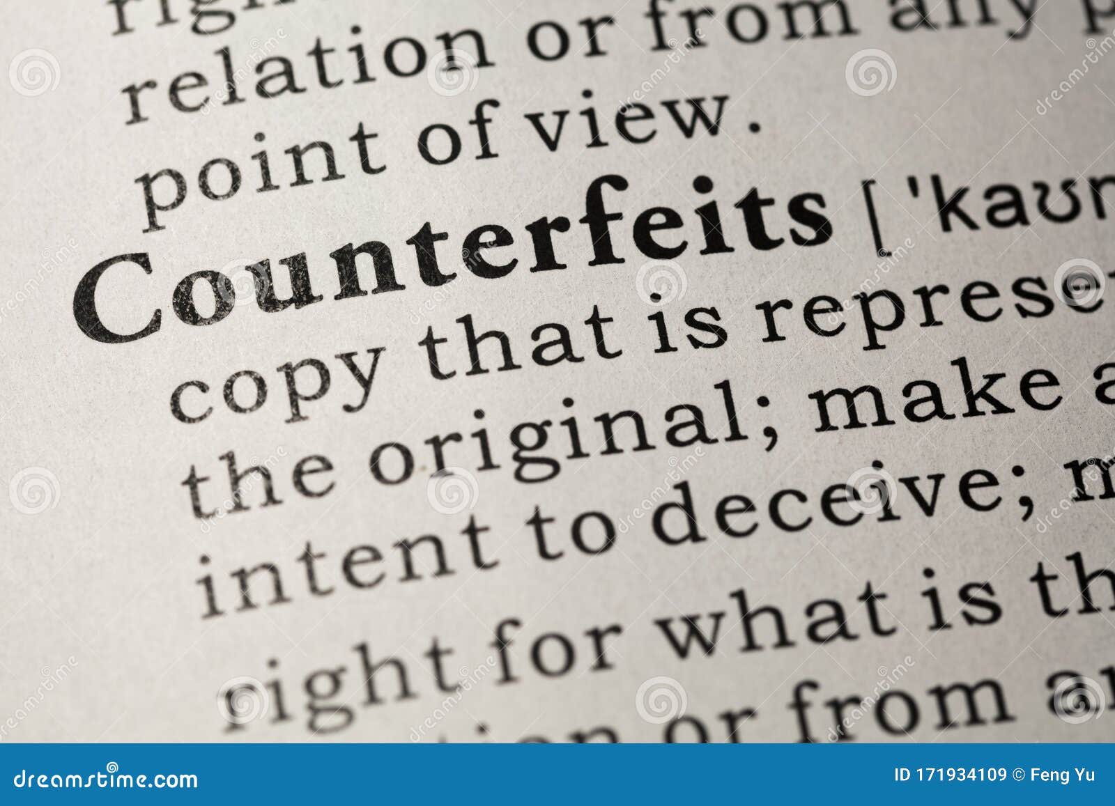 Definition of counterfeits stock image. Image of counterfeit - 171934109