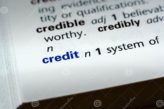 Definition of Credit stock photo. Image of foreclosing - 6427610