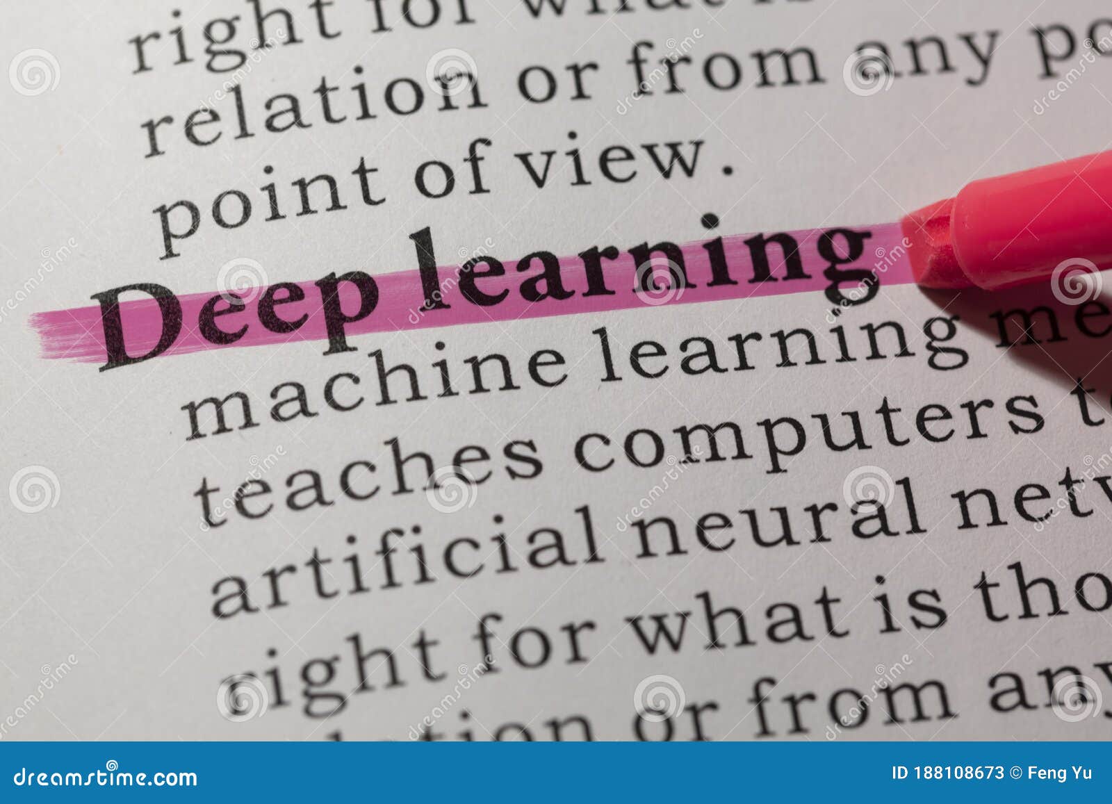 Definition of Deep Learning Stock Image - Image of highlighter, markers ...