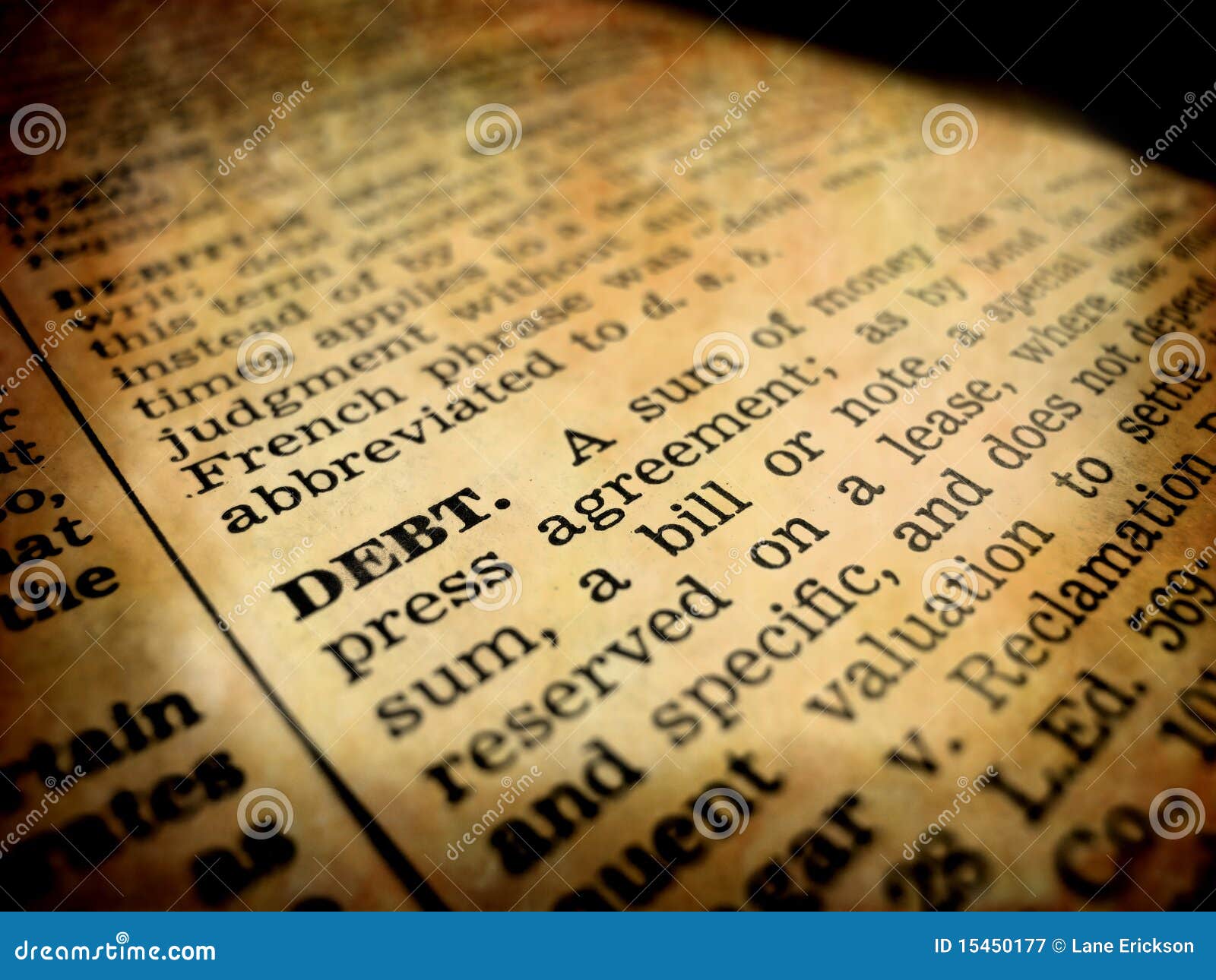 Definition der Schuld stockbild. Bild von etat, finanzierung - 15450177