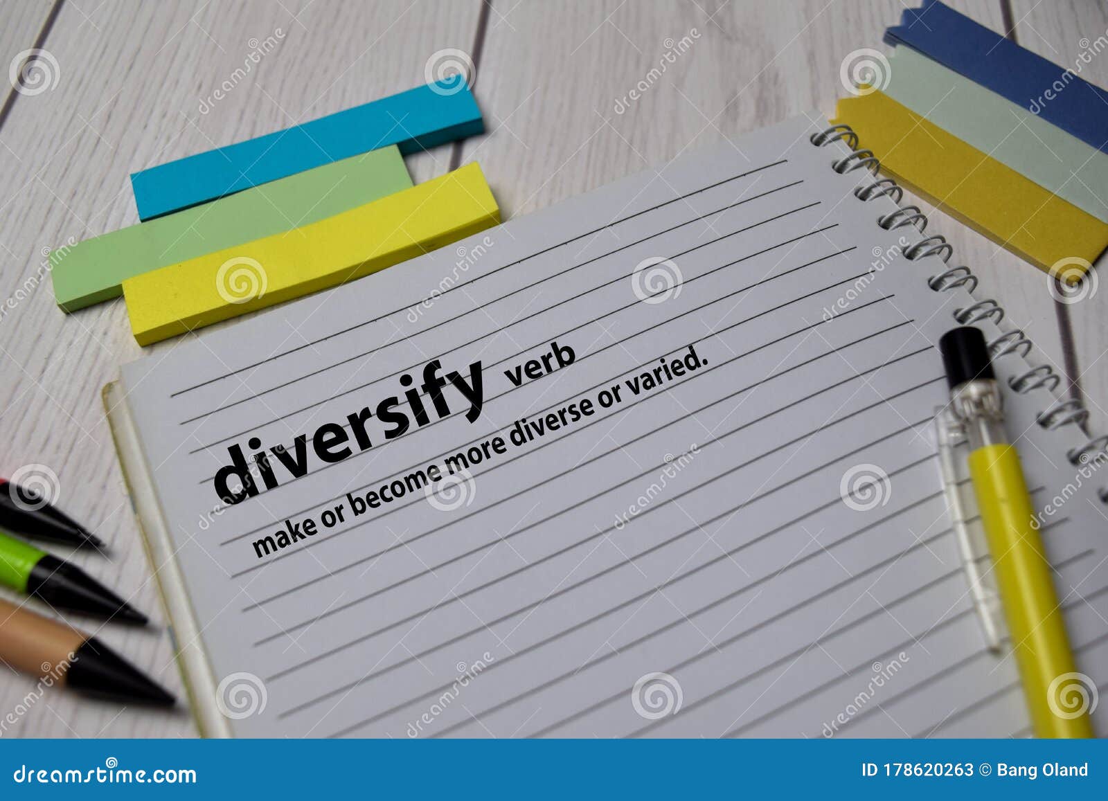 Definition of Diversify Word with a Meaning on a Book. Dictionary ...