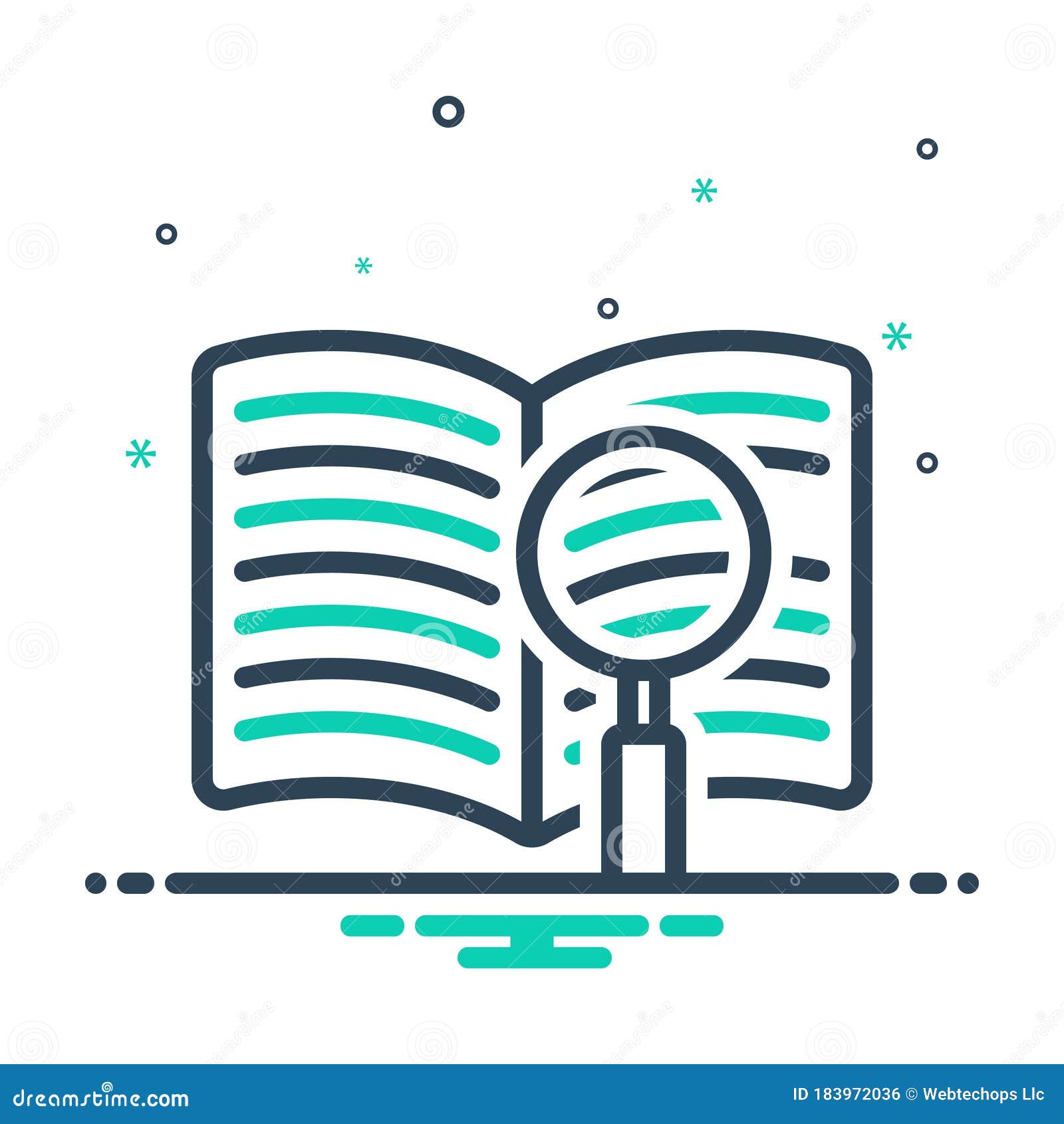 Mix Icon for Definition, Book and Catalog Stock Vector - Illustration ...