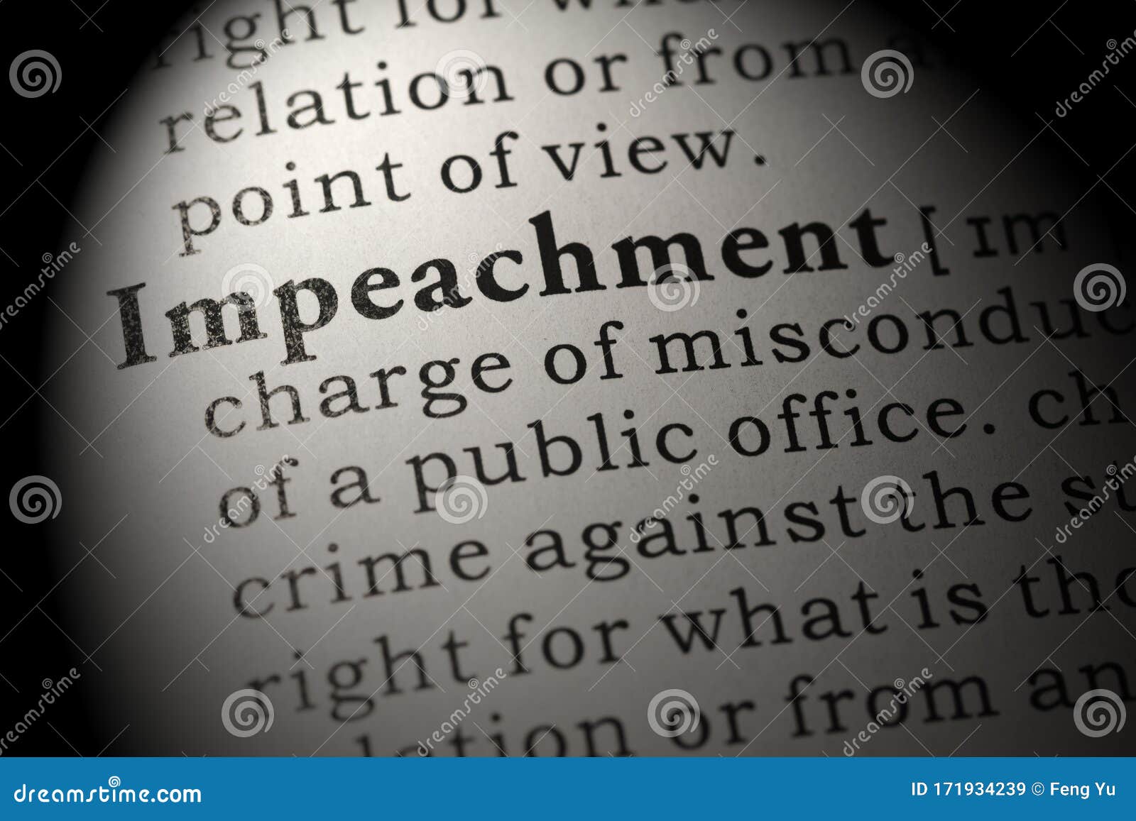 Definition of impeachment stock image. Image of book - 171934239