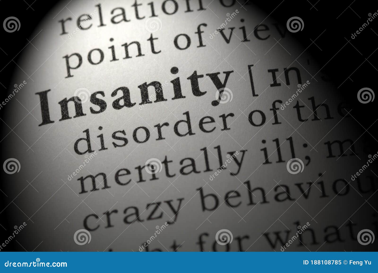 Definition of insanity stock image. Image of disorder - 188108785