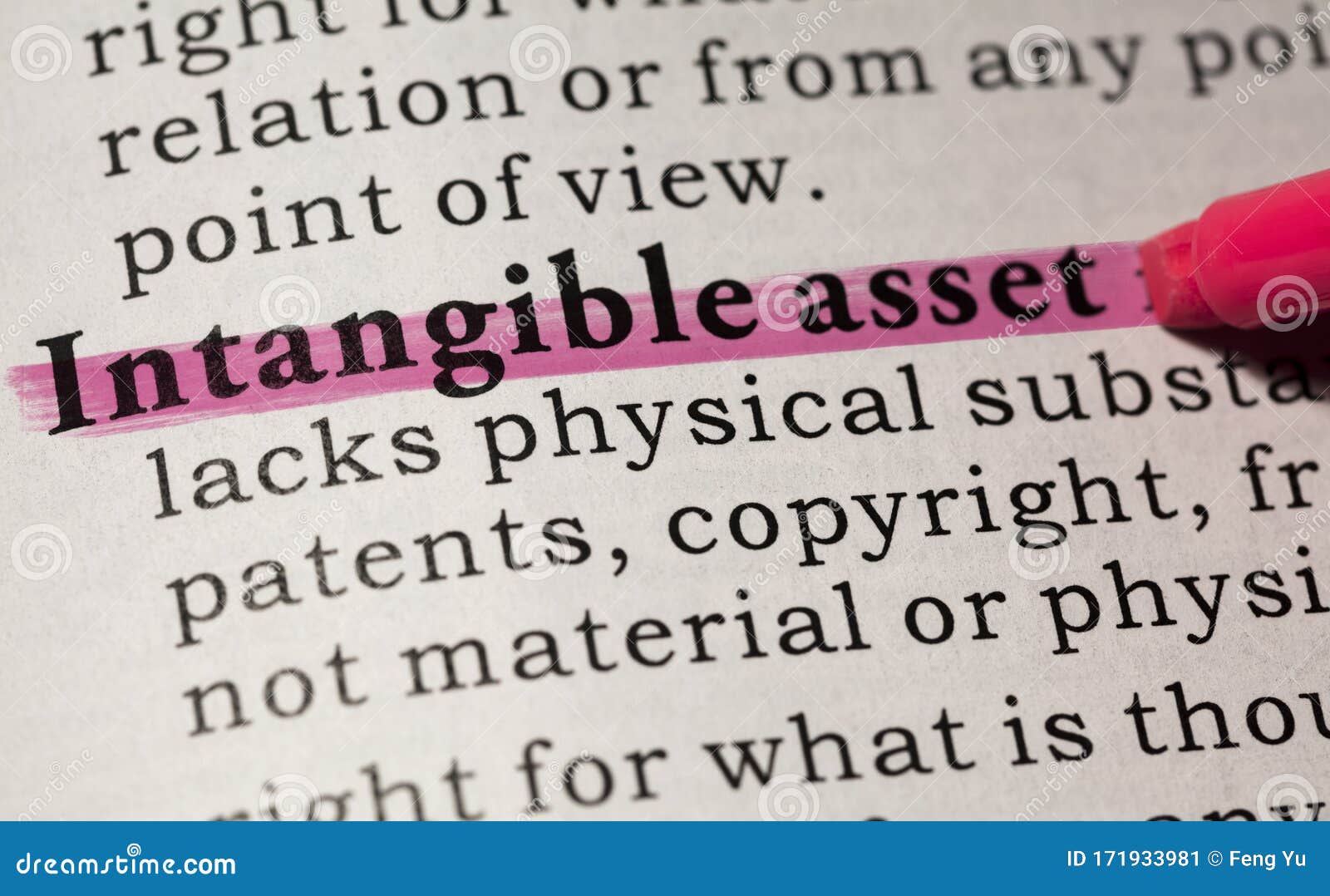 Definition of Intangible Asset Stock Image - Image of word, asset ...