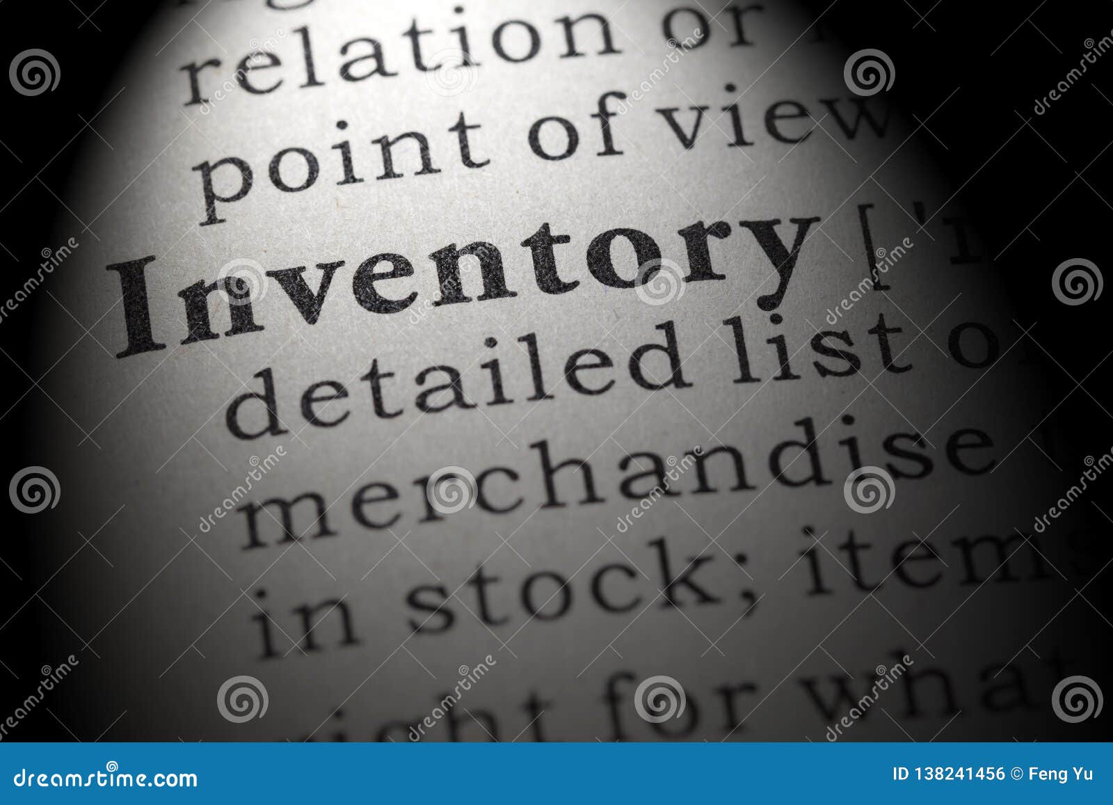 Definition of inventory stock photo. Image of business - 138241456