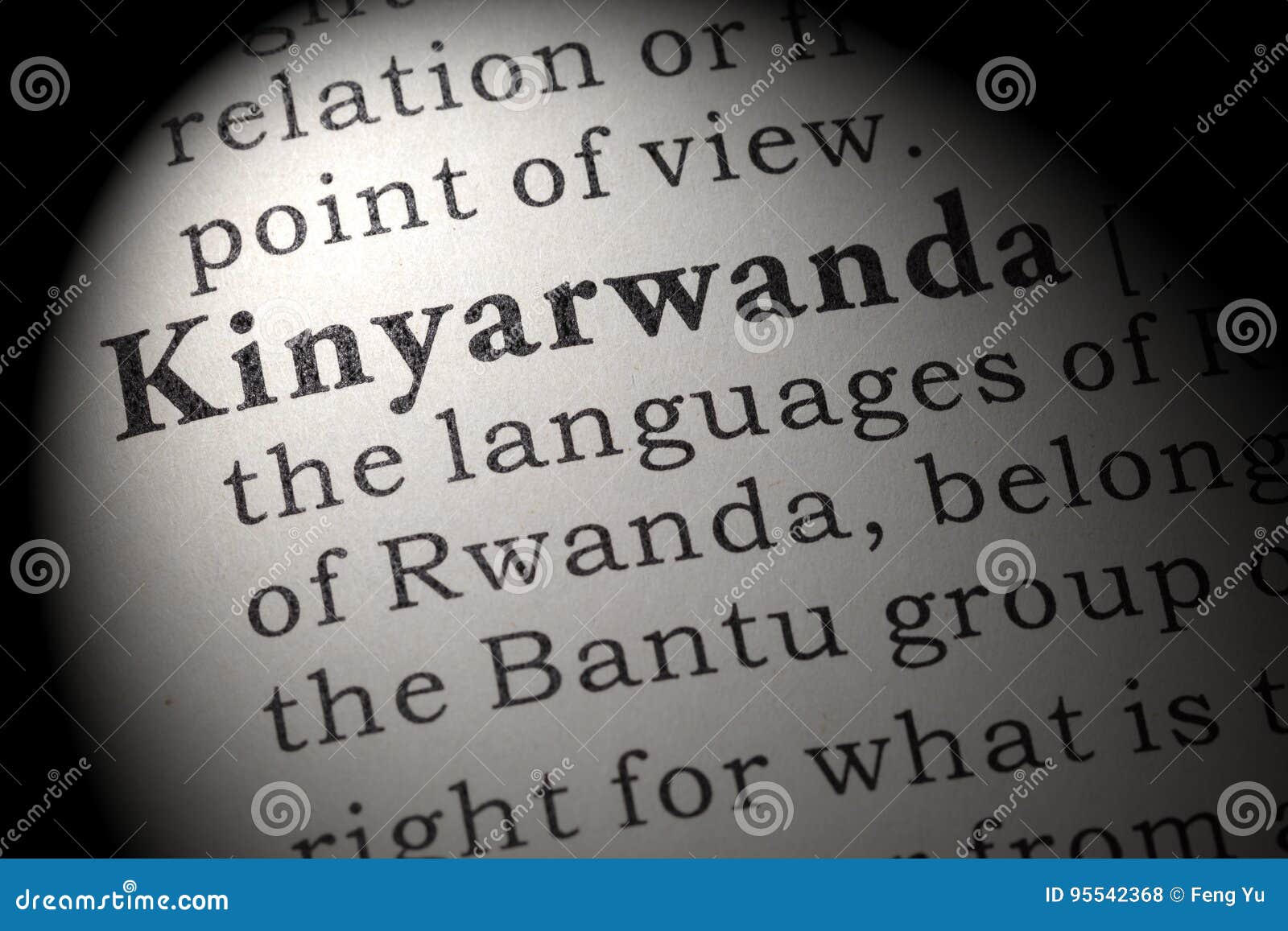 Definition of Kinyarwanda stock photo. Image of book - 95542368