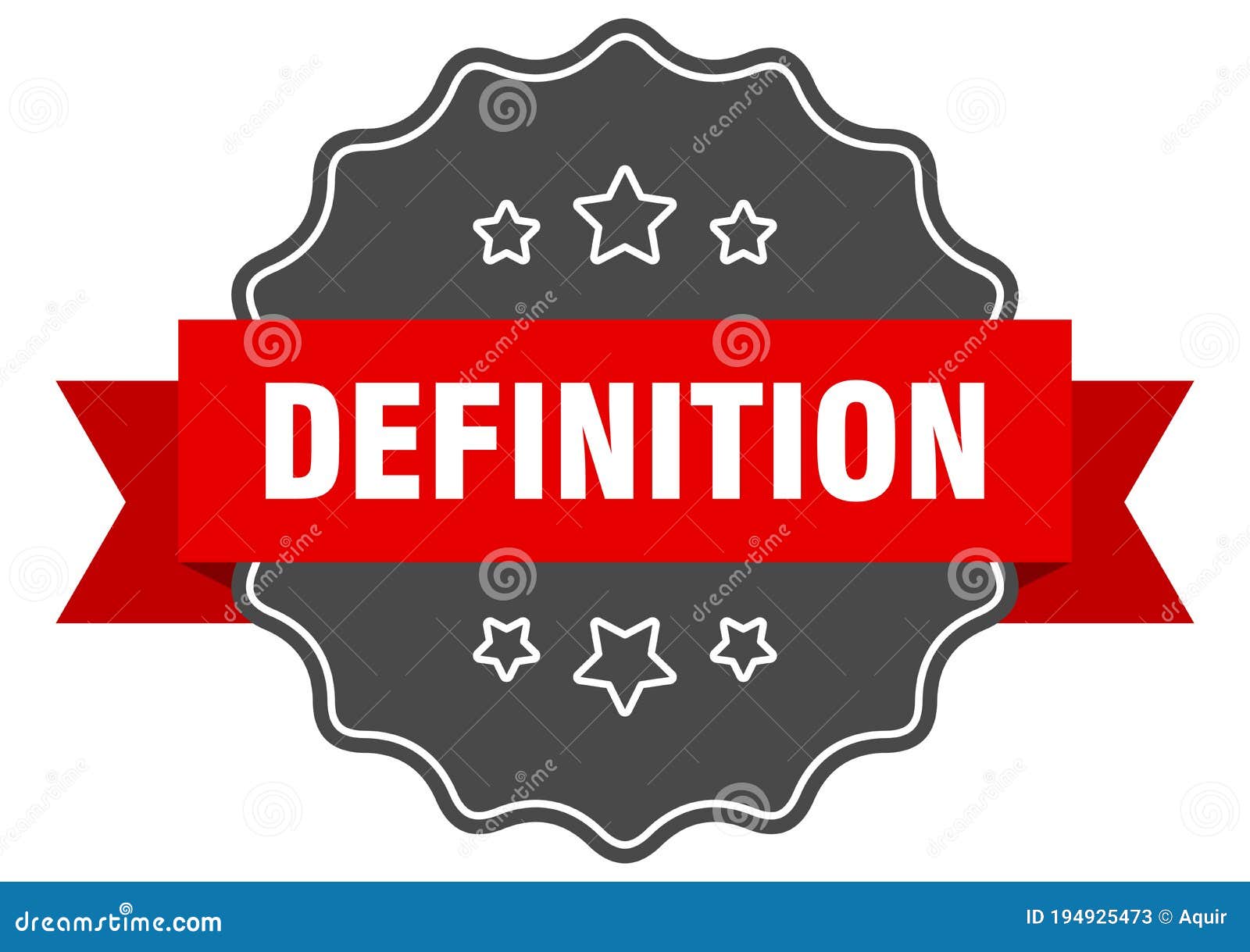 Definition Label. Definition Isolated Seal. Sticker. Sign Stock Vector ...