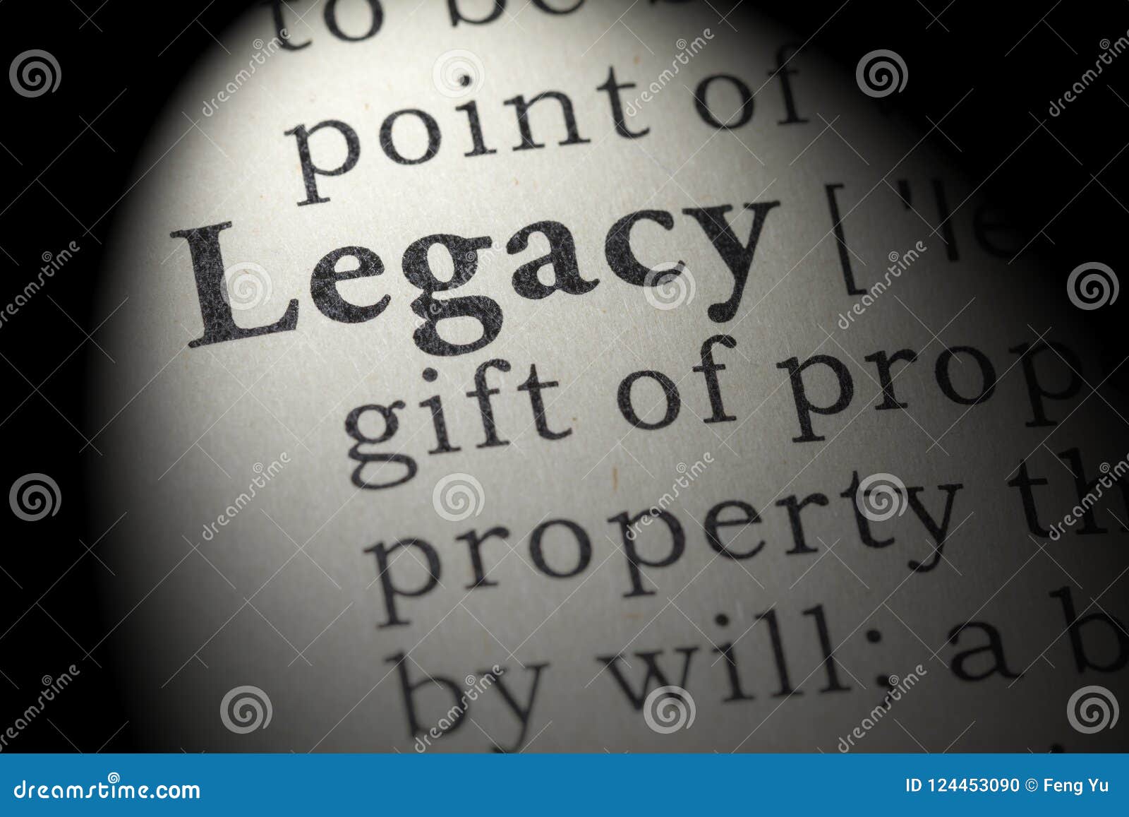 Definition of legacy stock photo. Image of concept, text - 124453090