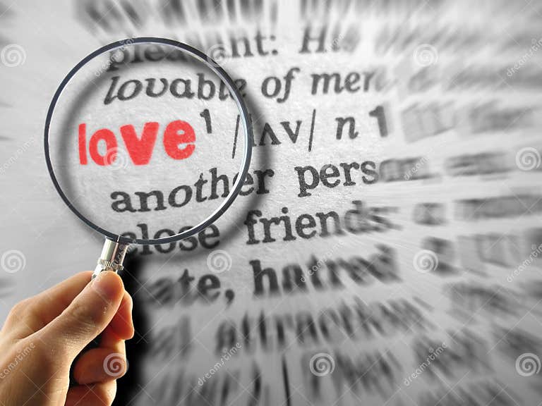 Definition of love stock image. Image of book, macro, relationship ...