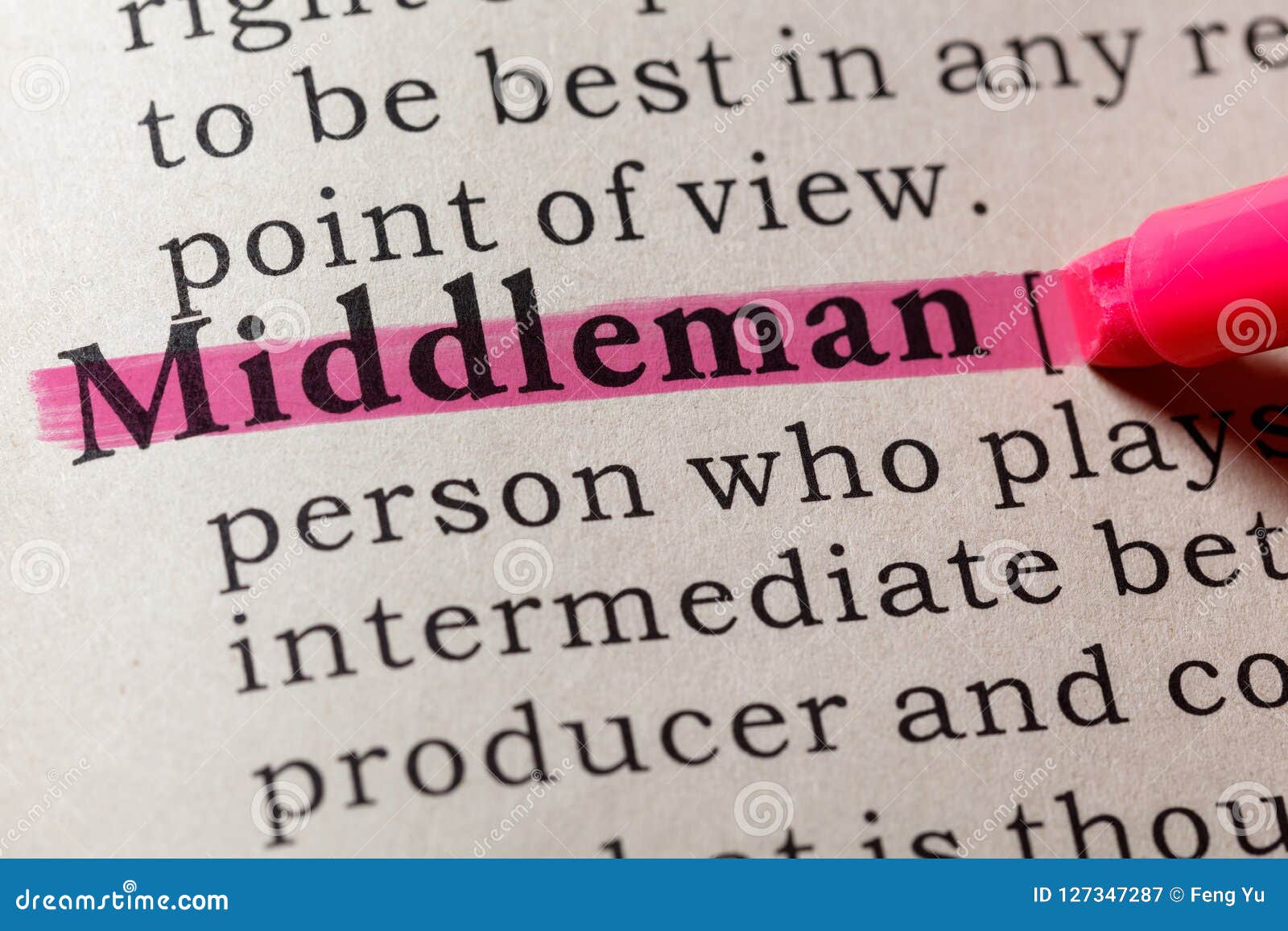 Definition of middleman stock image. Image of middleman - 127347287