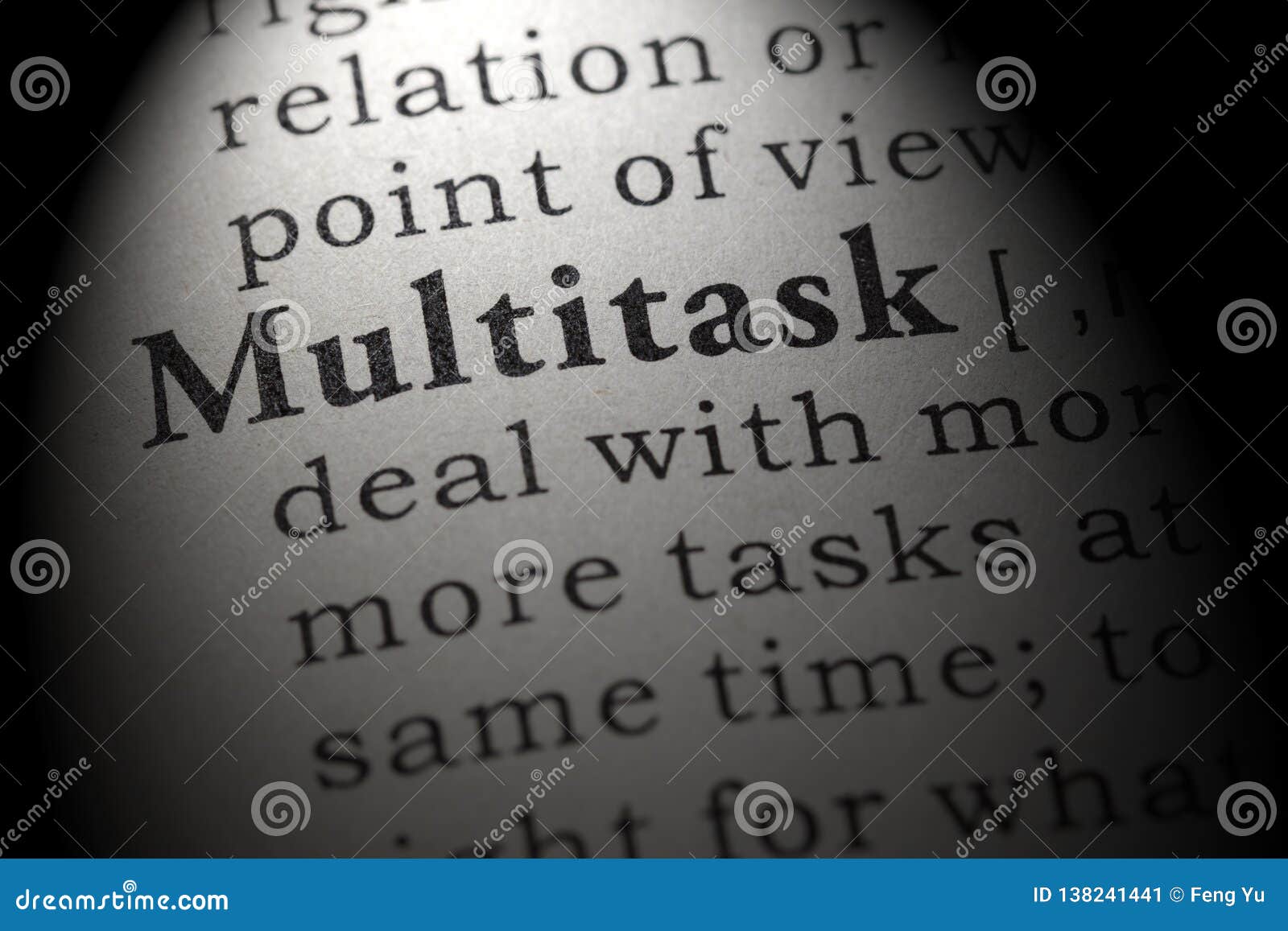 Definition of multitask stock image. Image of business - 138241441