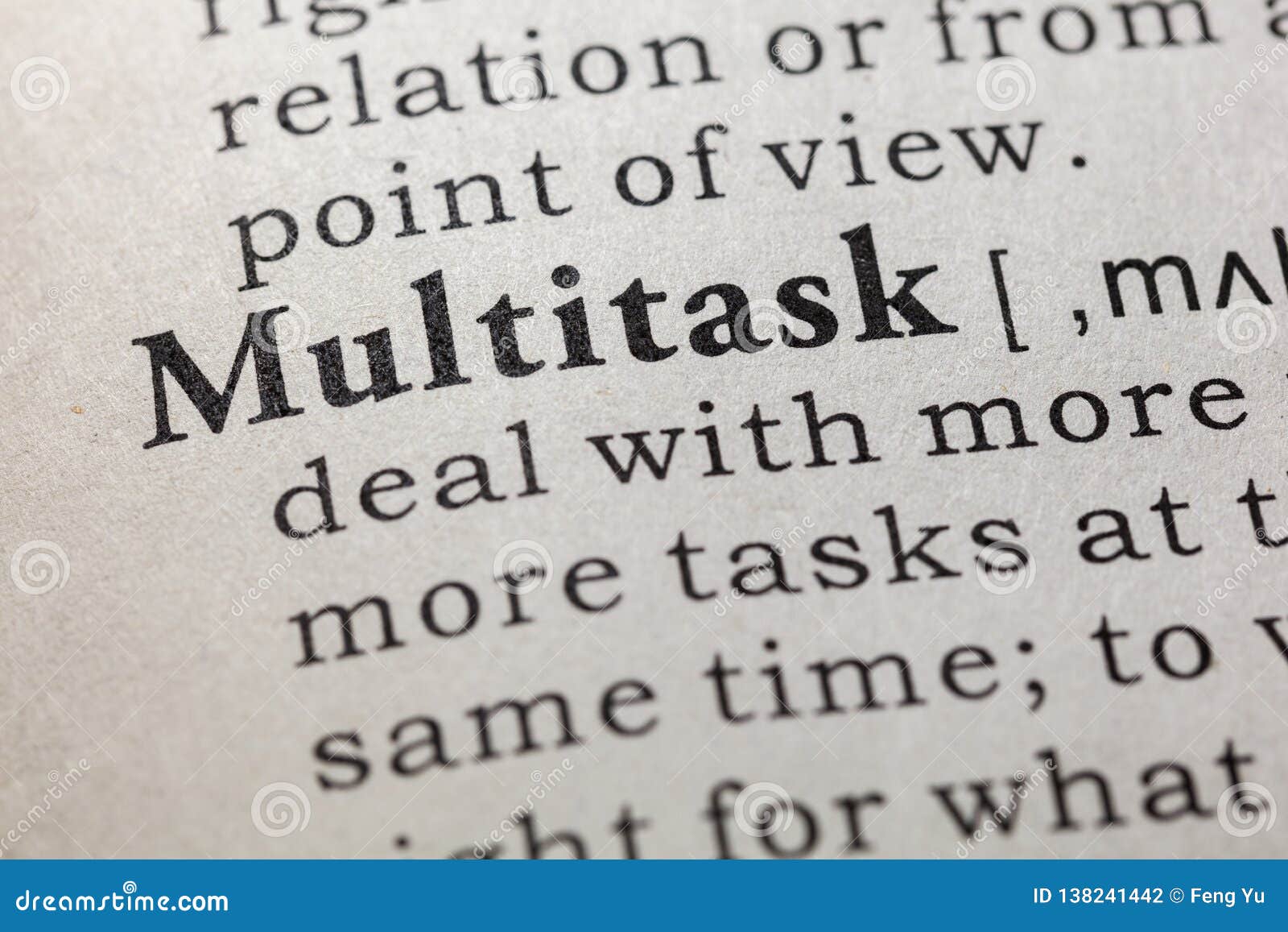 Definition of multitask stock photo. Image of business - 138241442
