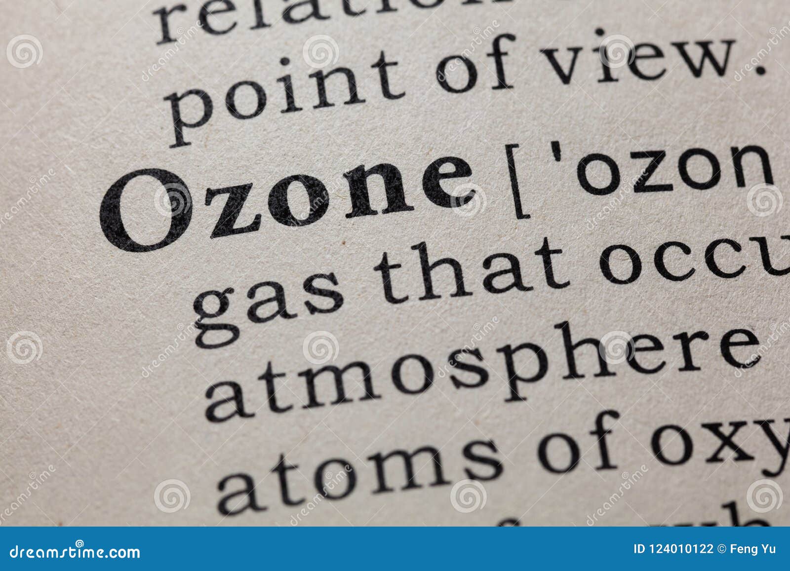 Definition of ozone stock photo. Image of printing, close - 124010122