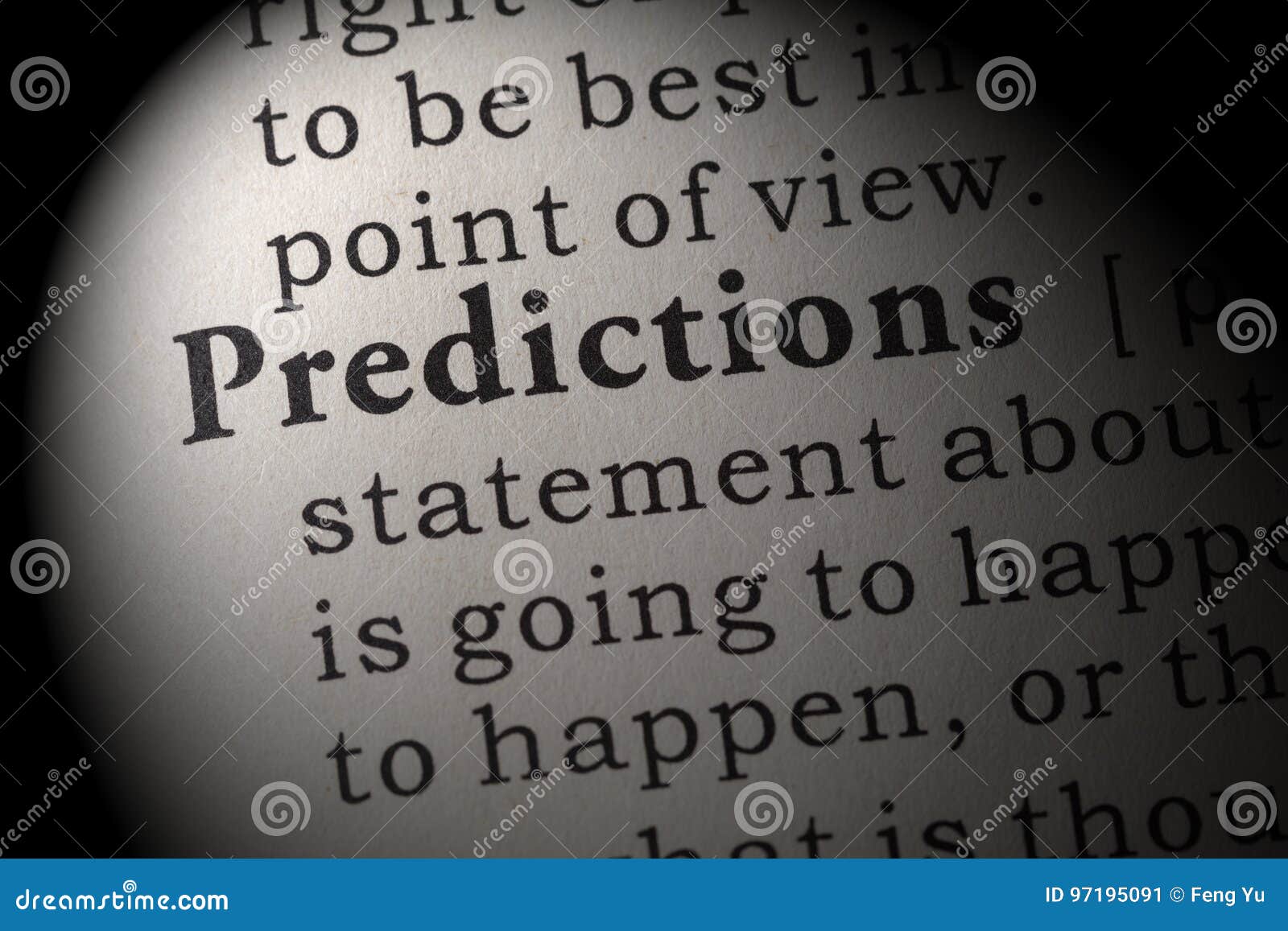 Definition of predictions stock image. Image of concept - 97195091