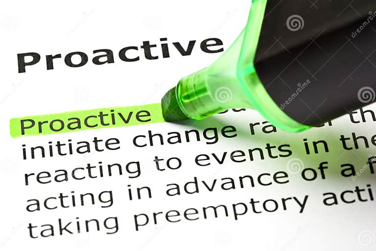 Definition of Proactive stock image. Image of marker - 93870419