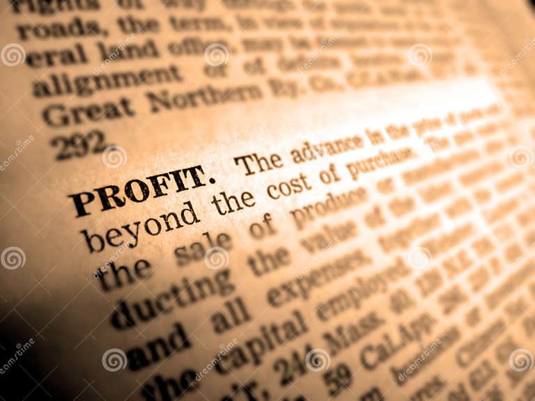 Definition of Profit stock photo. Image of income, english - 12698174