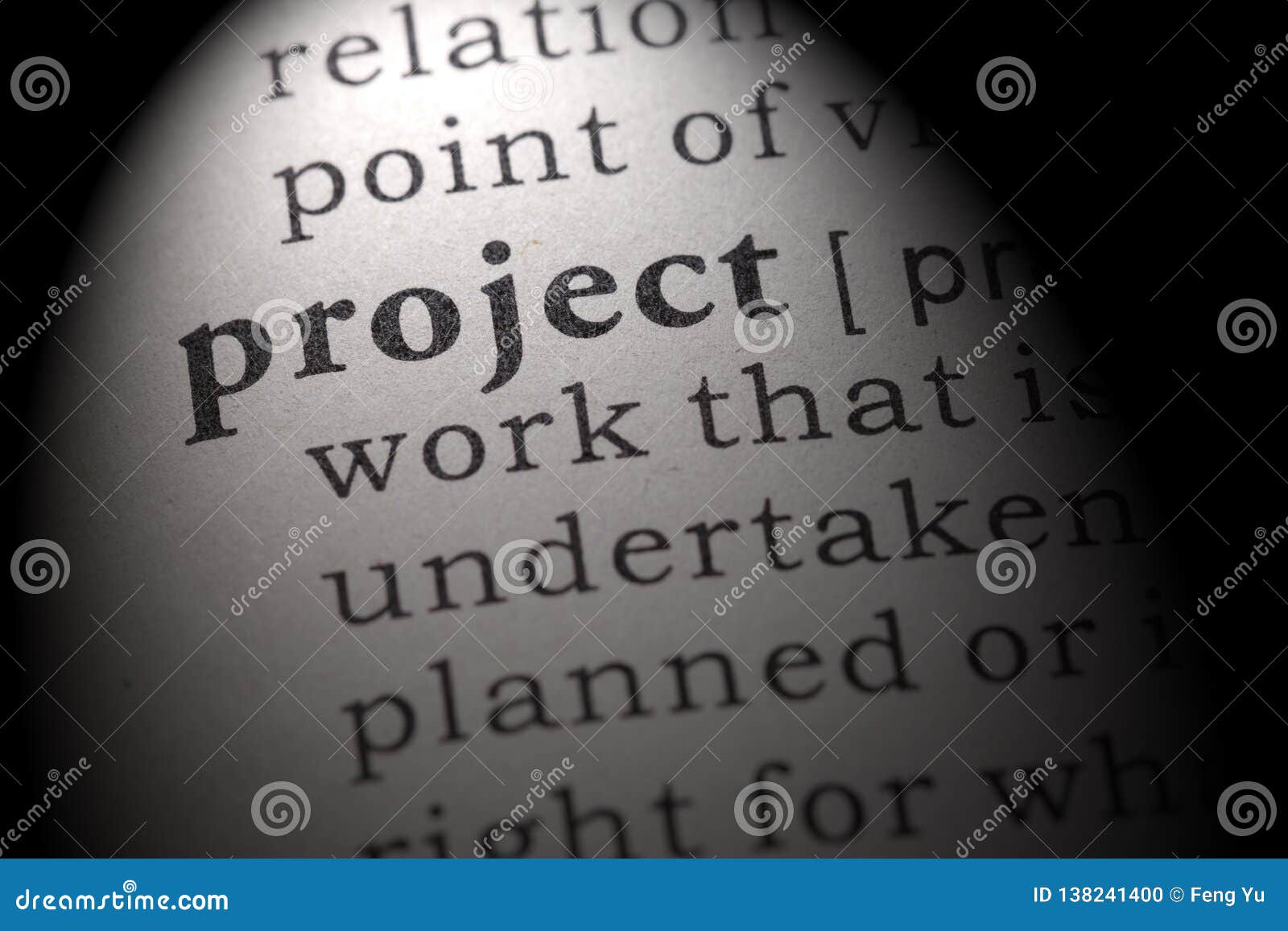 Definition of project stock photo. Image of definition - 138241400