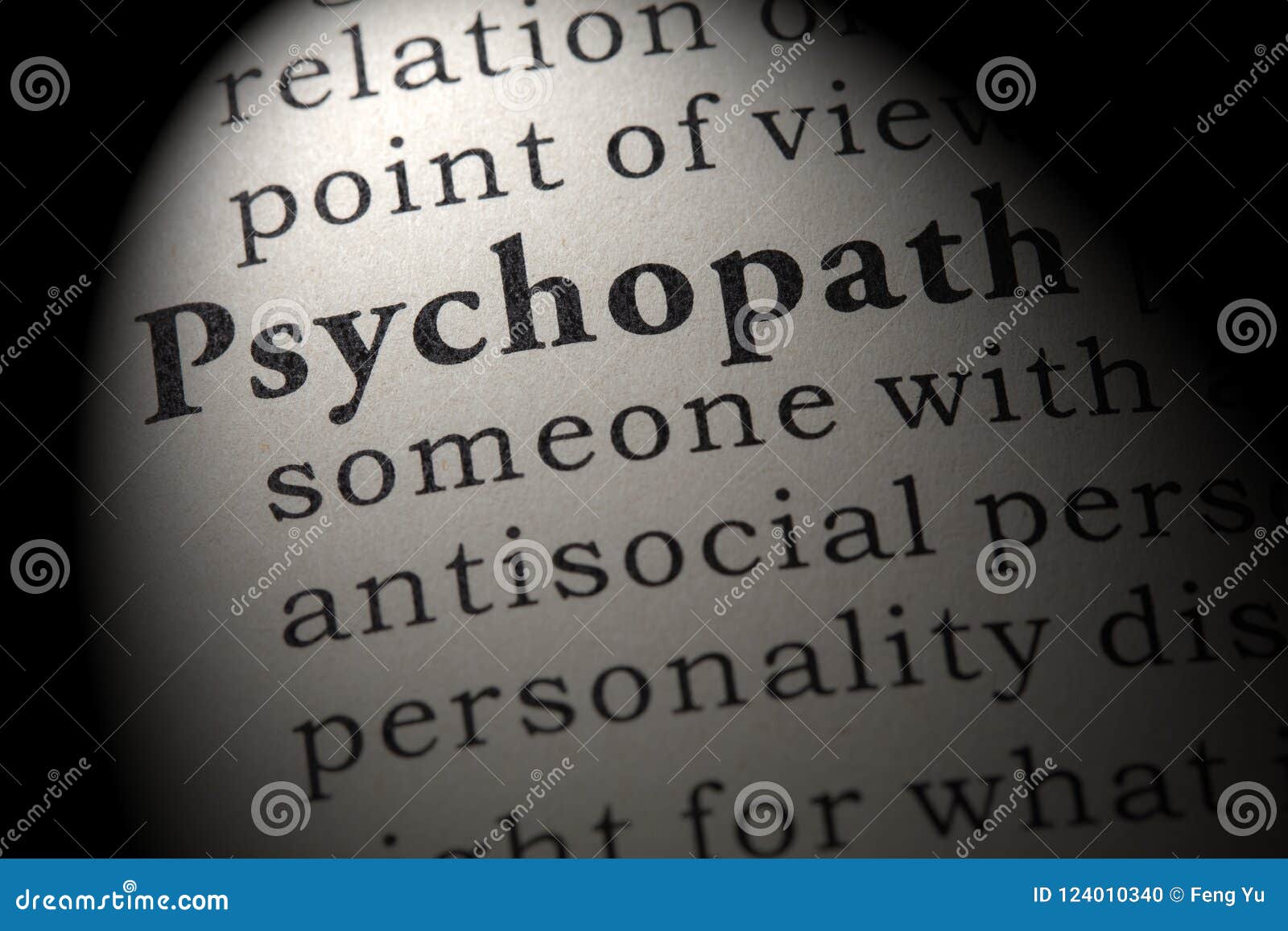 Definition of psychopath stock photo. Image of page - 124010340