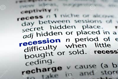 Definition of Recession stock photo. Image of financial - 6404306