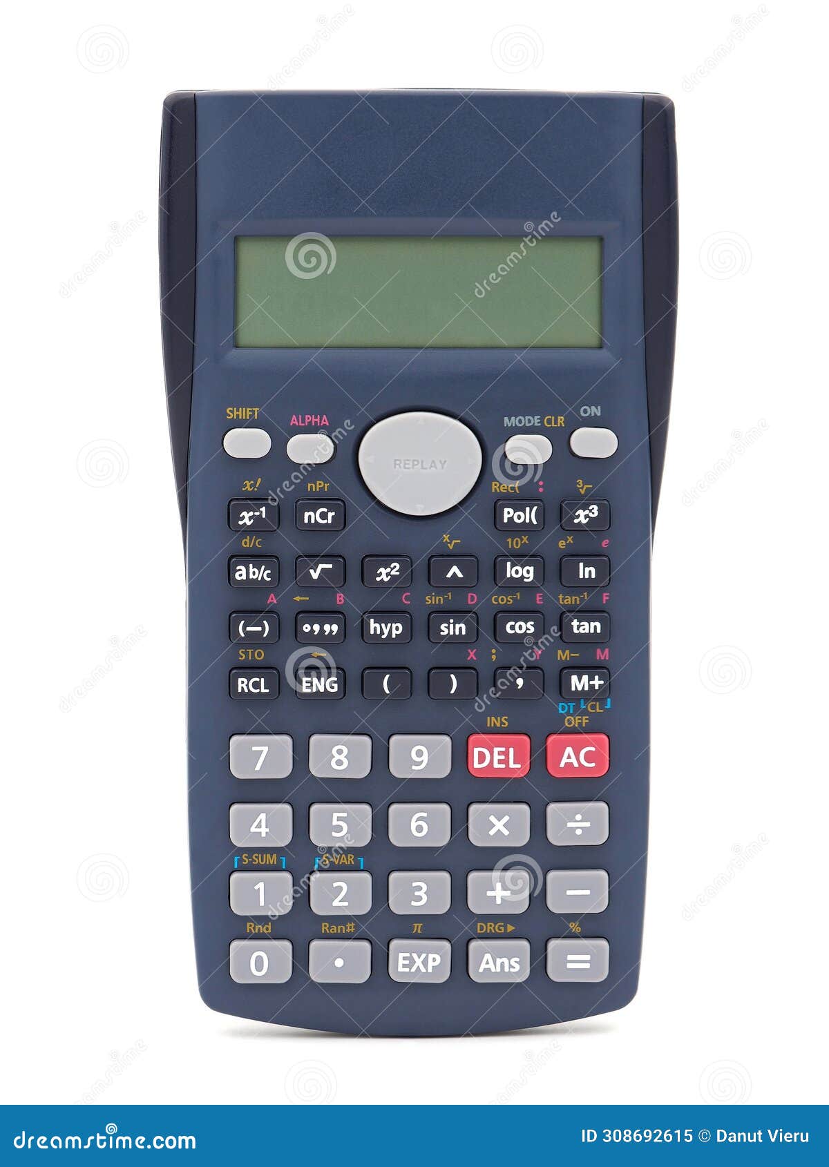 Scientific Calculator Isolated on White Background Stock Image - Image ...