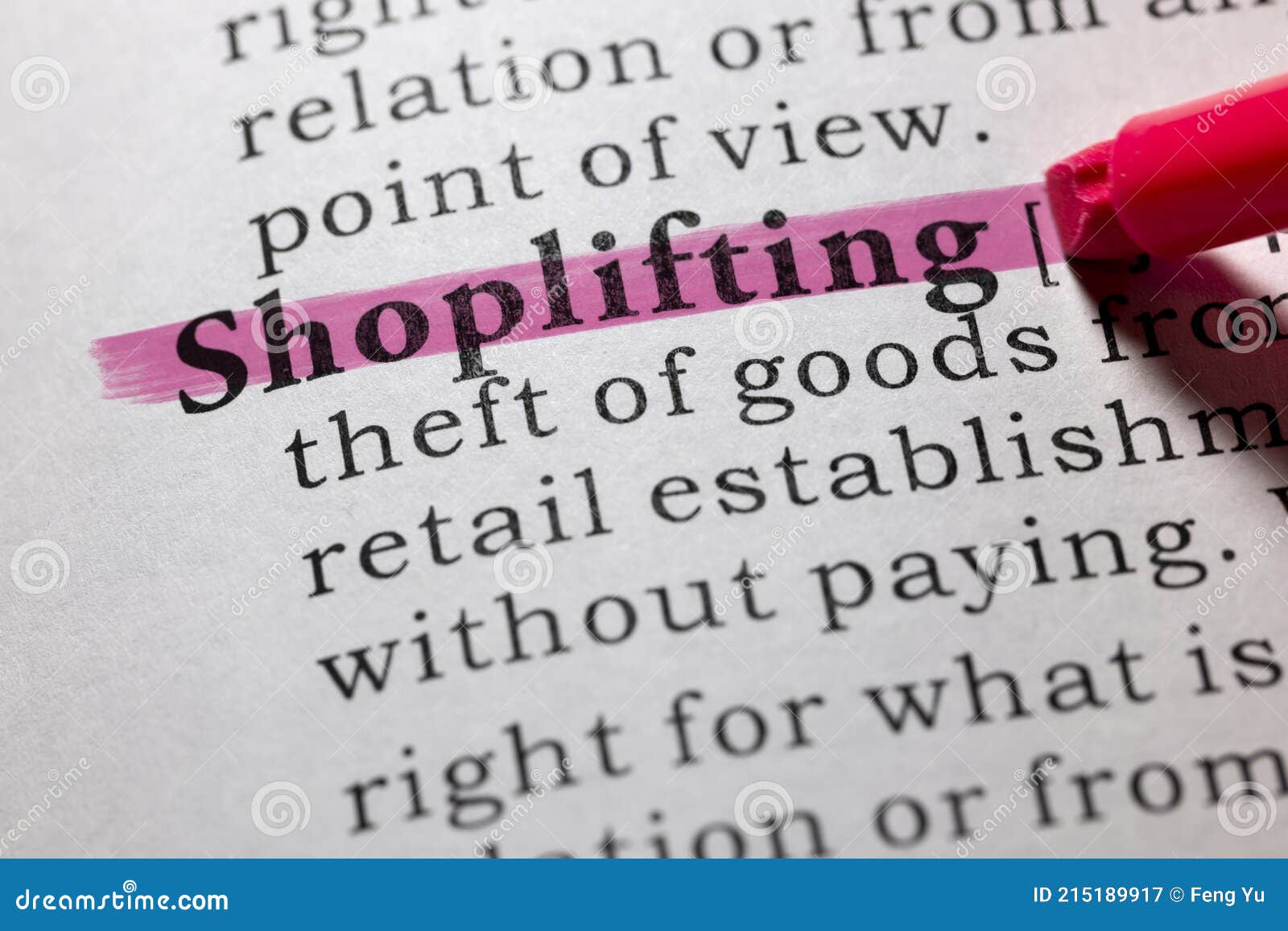 Definition of shoplifting stock image. Image of markers - 215189917