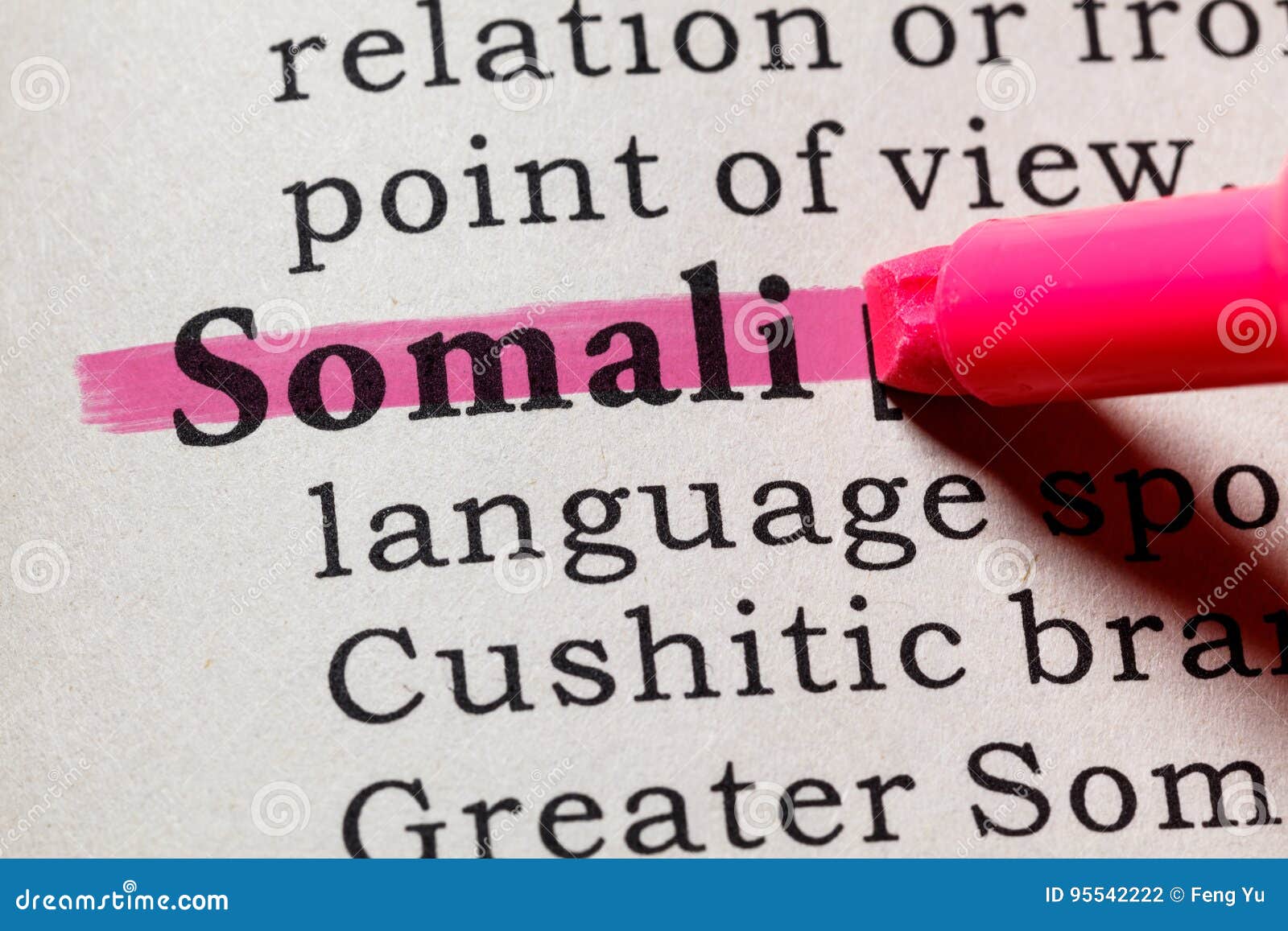 Definition of Somali stock photo. Image of language, concept - 95542222