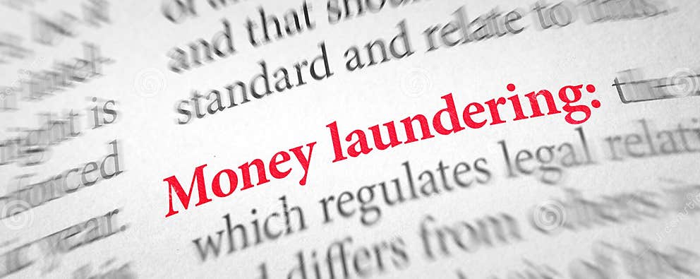 Definition of the Term Money Laundering Stock Image - Image of ...