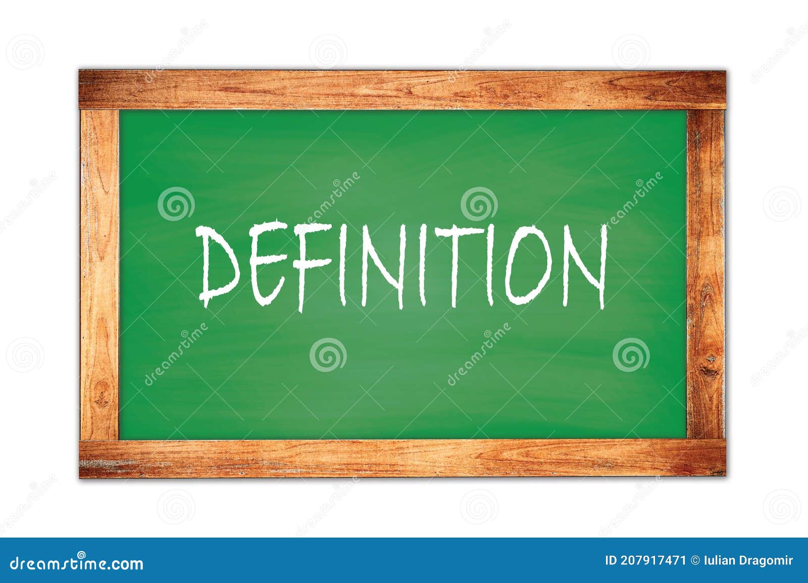 DEFINITION Text Written on Green School Board Stock Image - Image of ...