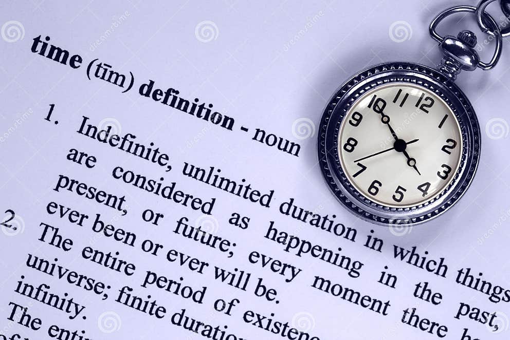Definition of Time and Pocket Watch Stock Photo - Image of black ...