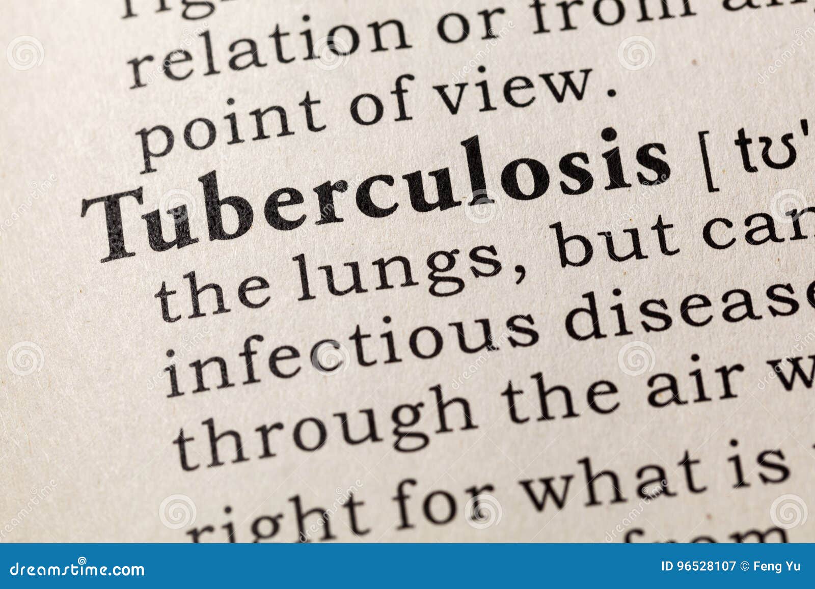 Definition of Tuberculosis stock image. Image of text - 96528107