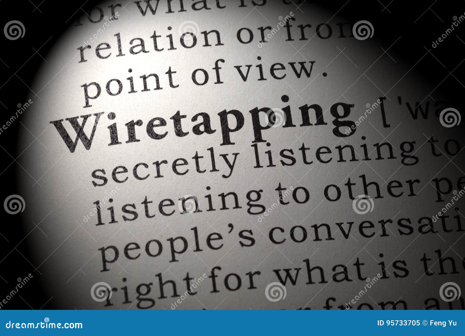 Definition of Wiretapping stock image. Image of definition - 95733705