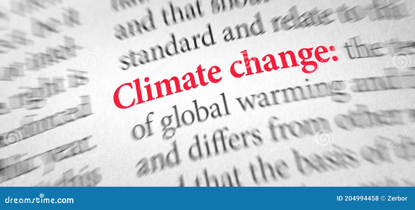 Definition of the Word Climate Change in a Dictionary Stock Photo ...