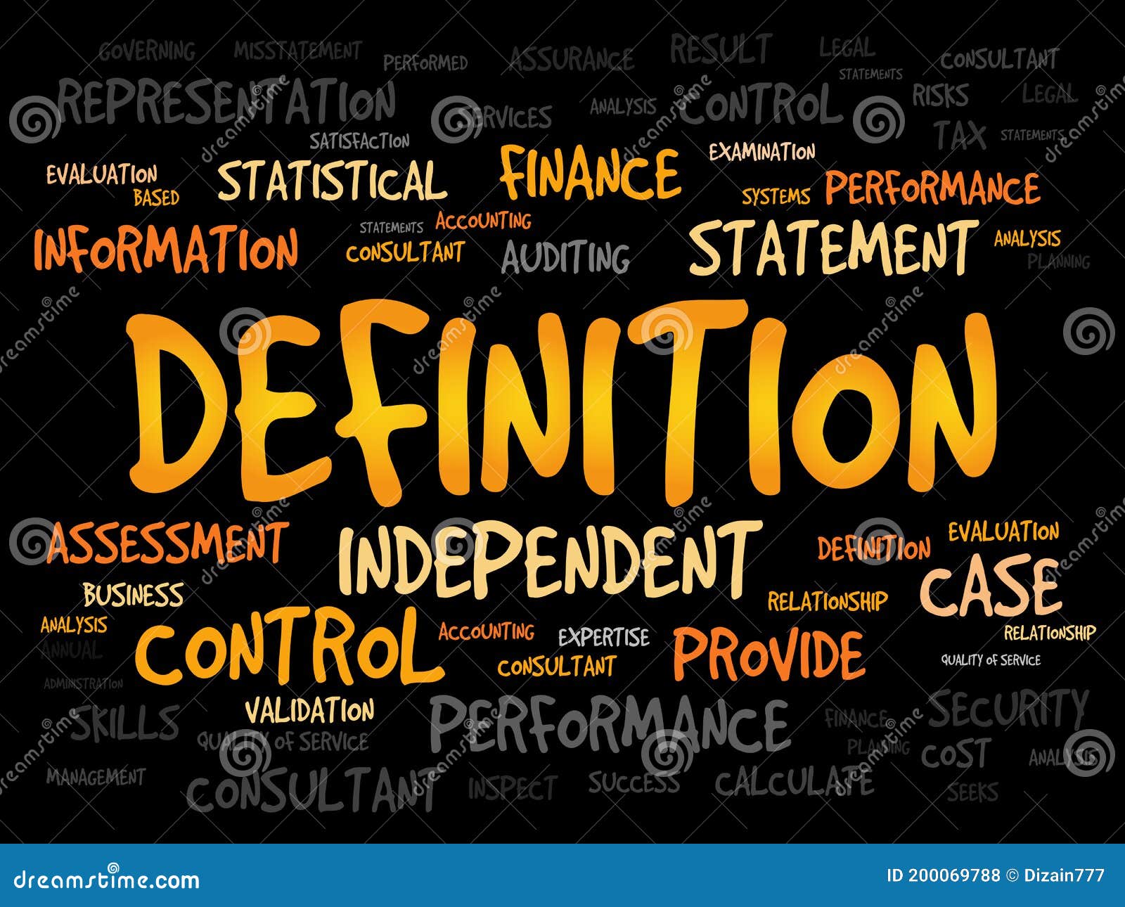 DEFINITION word cloud stock illustration. Illustration of governing ...